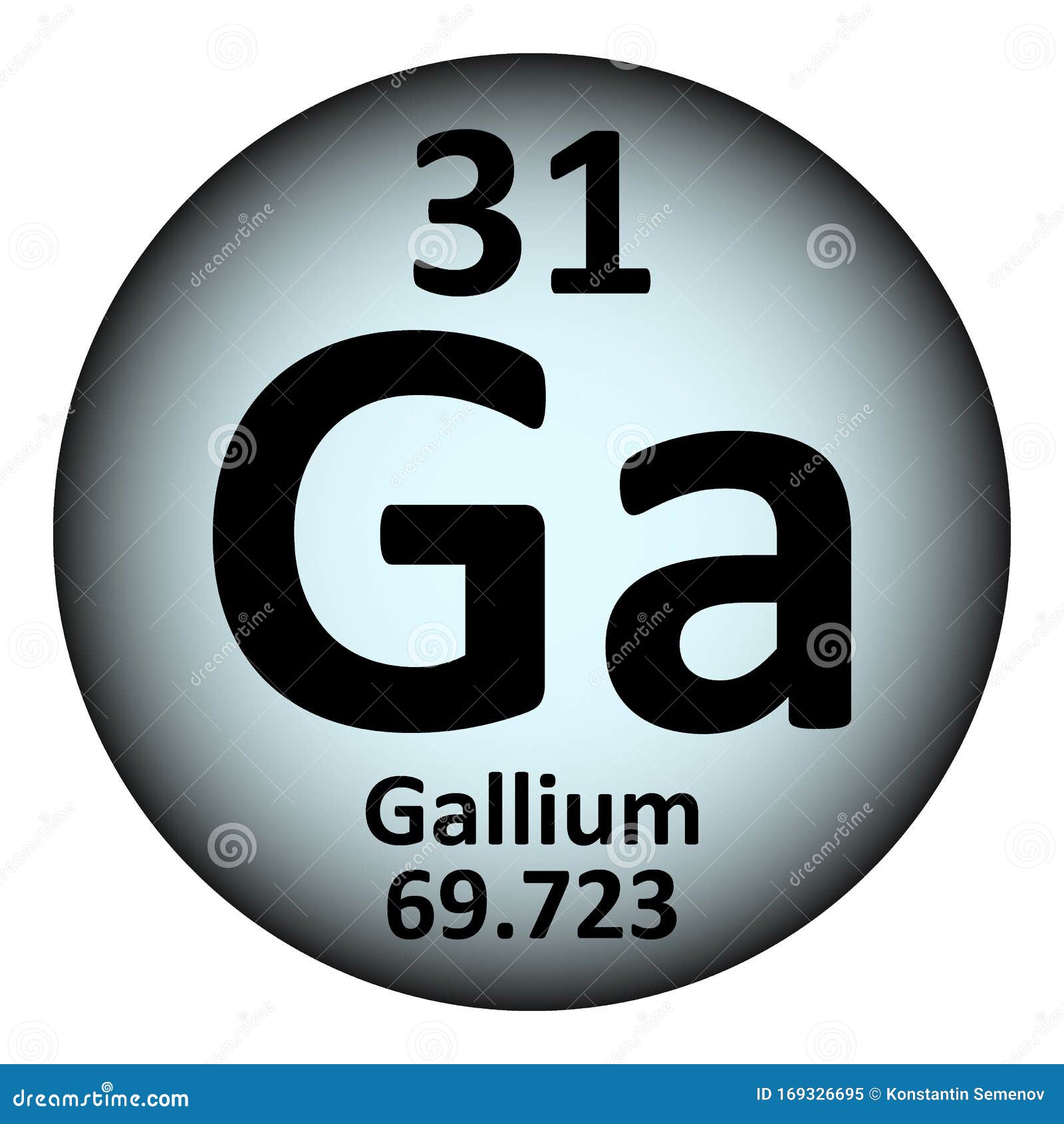 Periodic Table Element Gallium Icon Royalty-Free Cartoon ...