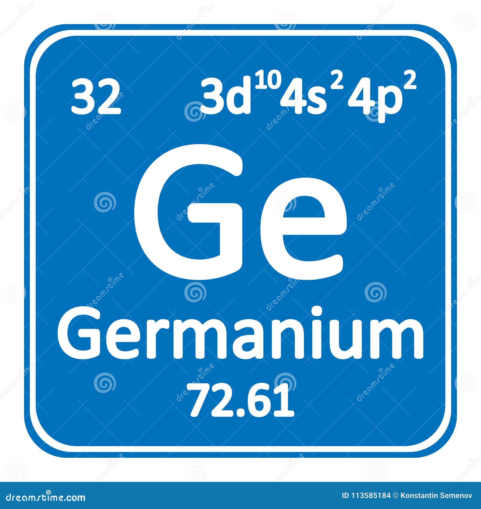 Periodic Table Element Germanium Icon. Stock Illustration ...