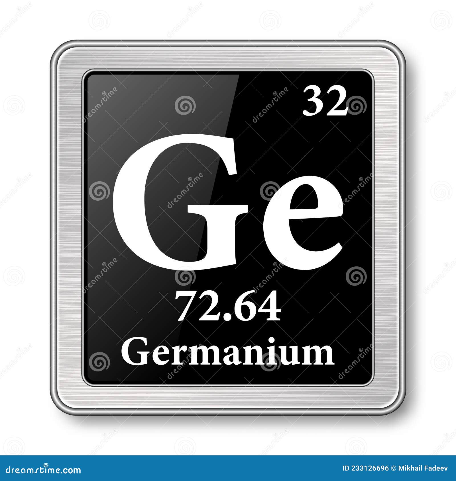 Germanium Symbol. Chemical Element Of The Periodic Table. Vector Stock ...