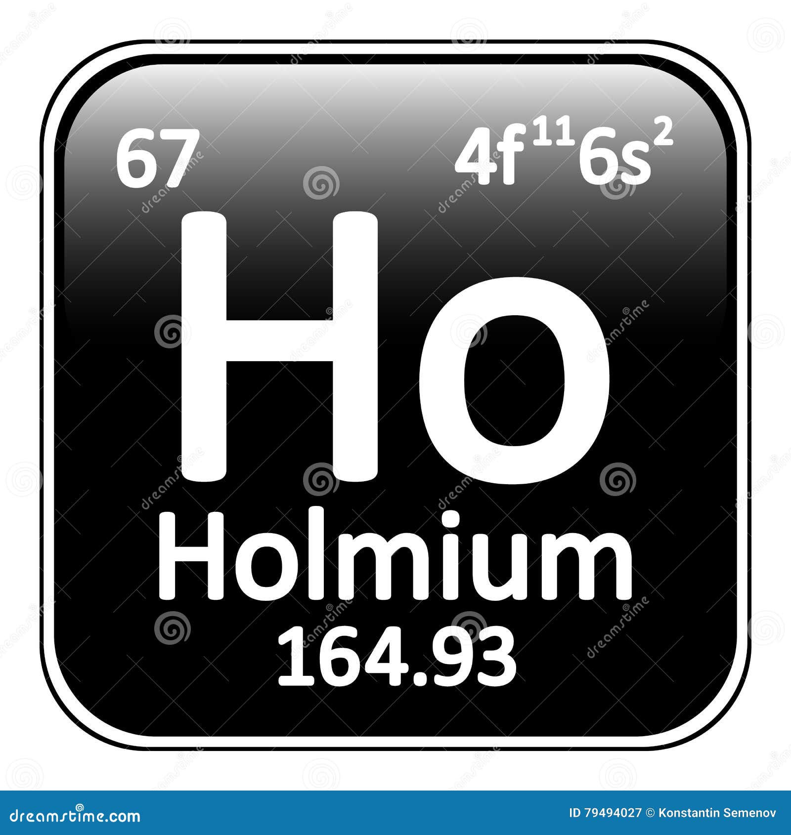 Element Of Holmium Vector Illustration | CartoonDealer.com #83607434
