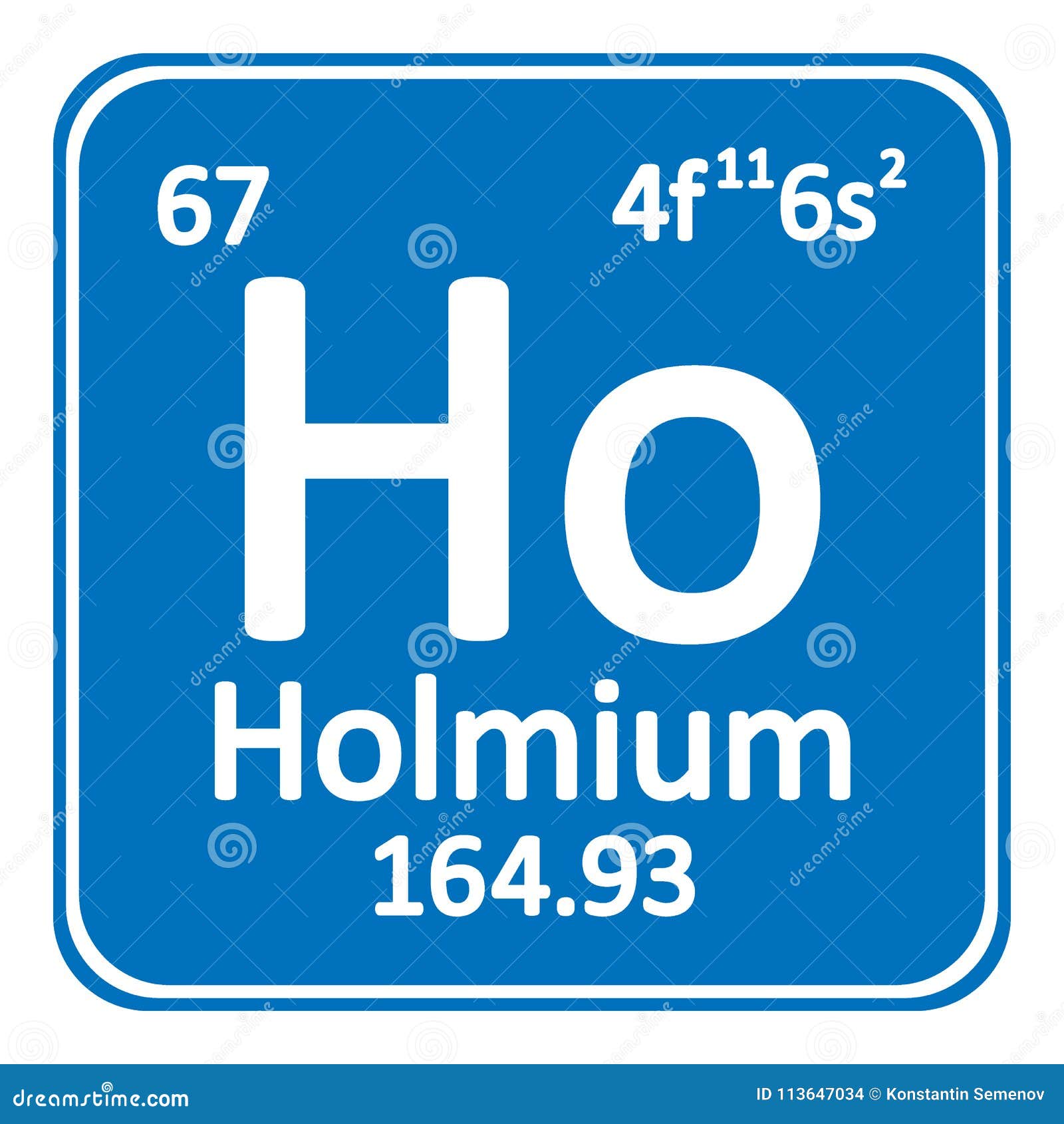 Element Of Holmium Vector Illustration | CartoonDealer.com #83607434