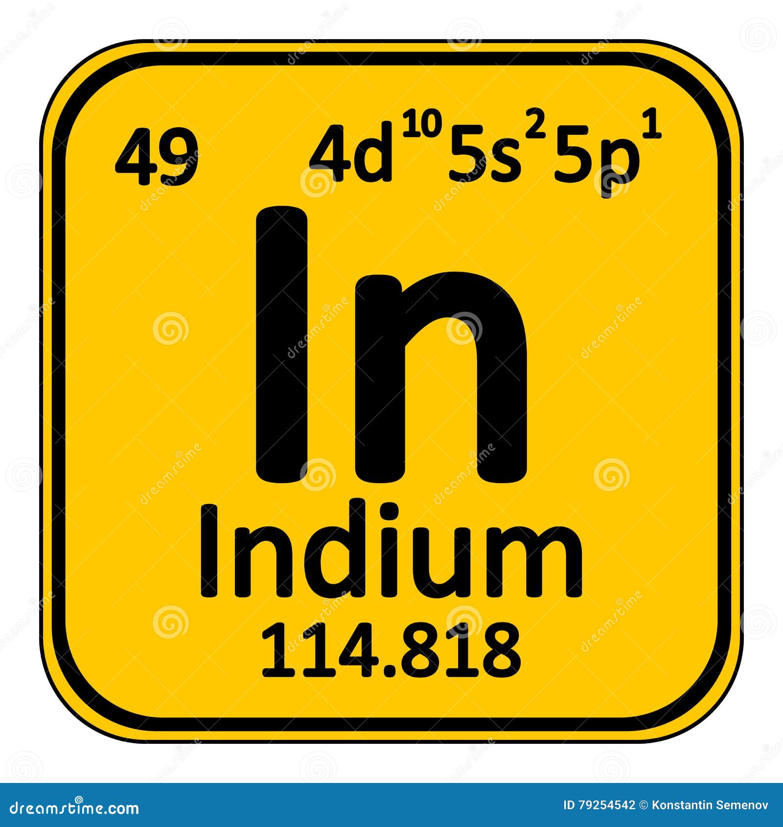 Periodic Table Element Indium Icon. Stock Photography | CartoonDealer ...