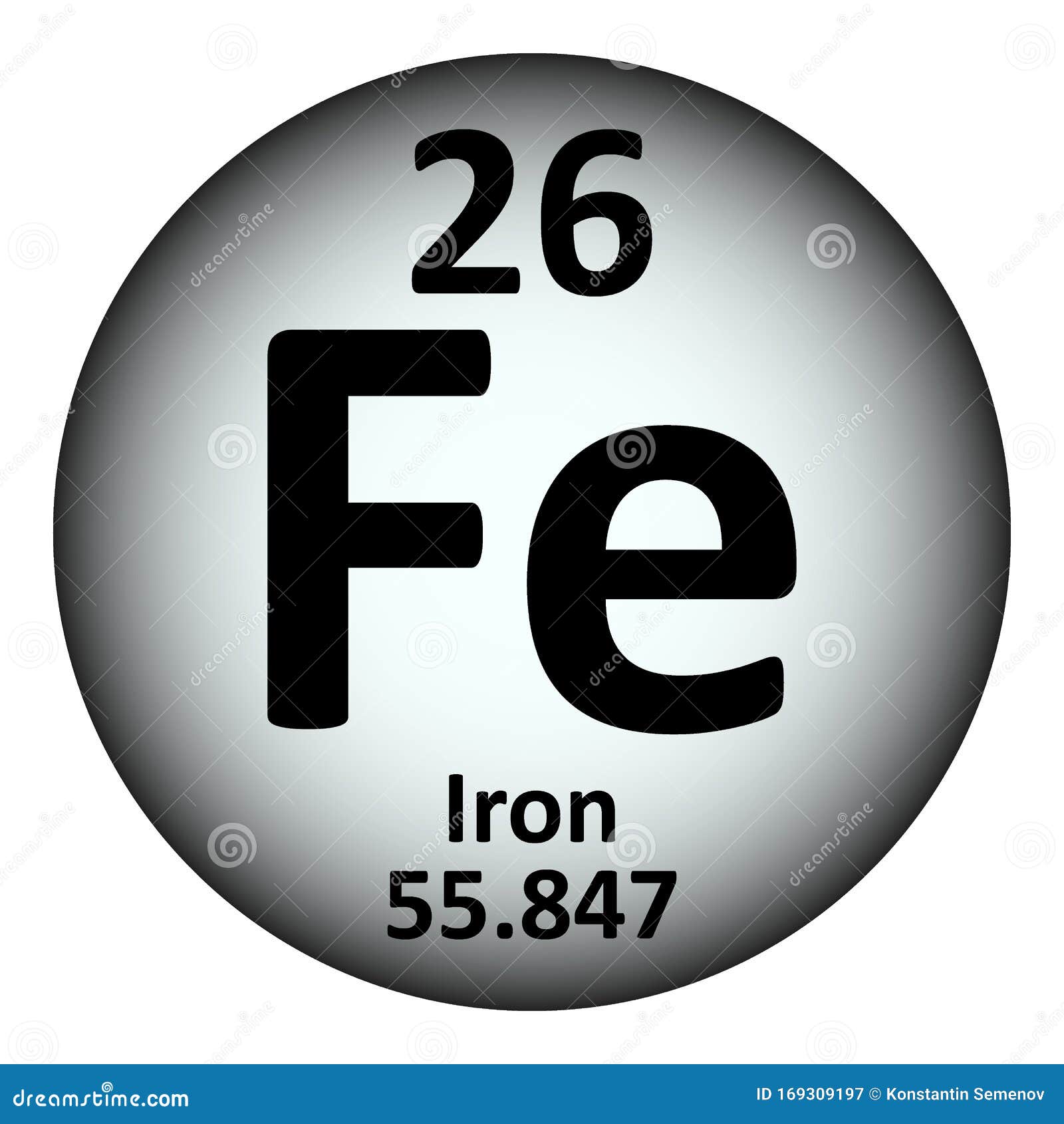 Periodic Table Element Iron Icon Stock Illustration - Illustration of ...