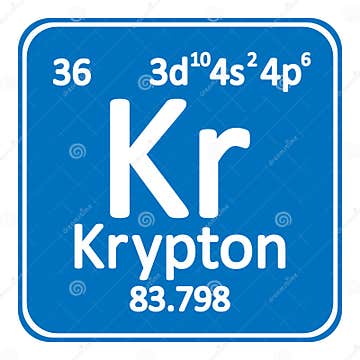 Periodic Table Element Krypton Icon. Stock Illustration - Illustration ...