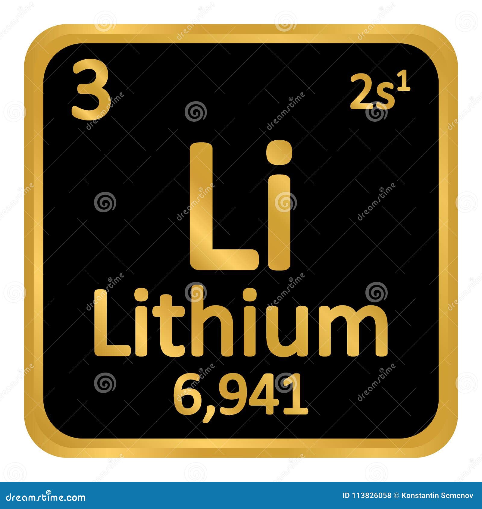 Periodic Table Element Lithium Icon. Stock Illustration - Illustration ... Periodic Table Element Lithium Icon. Stock Illustration - Illustration ...