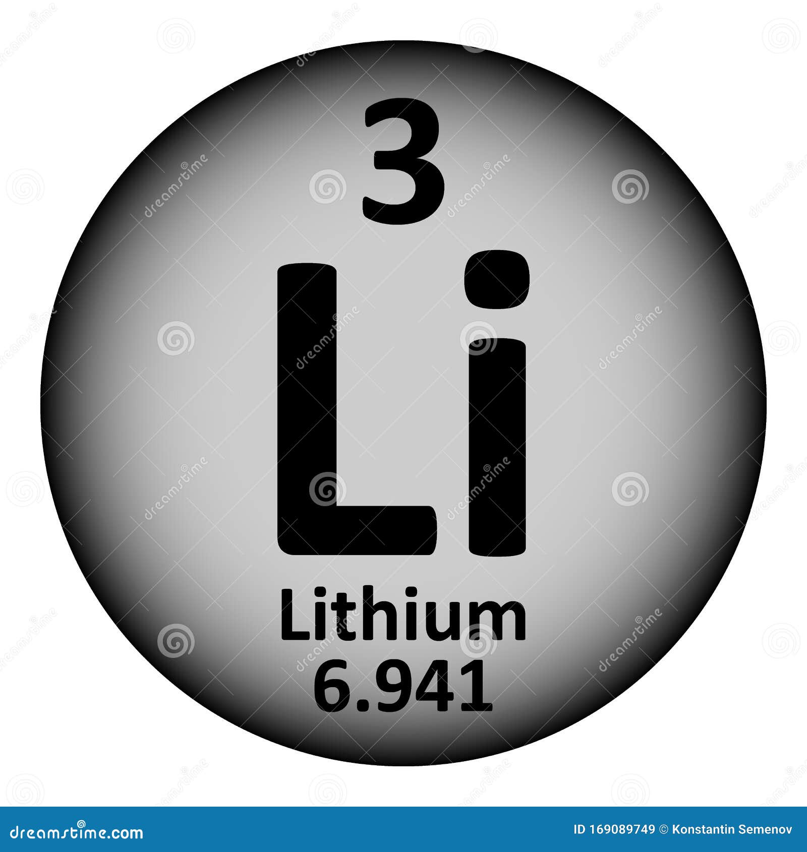 Periodic Table Element Lithium Icon Stock Illustration - Illustration ...