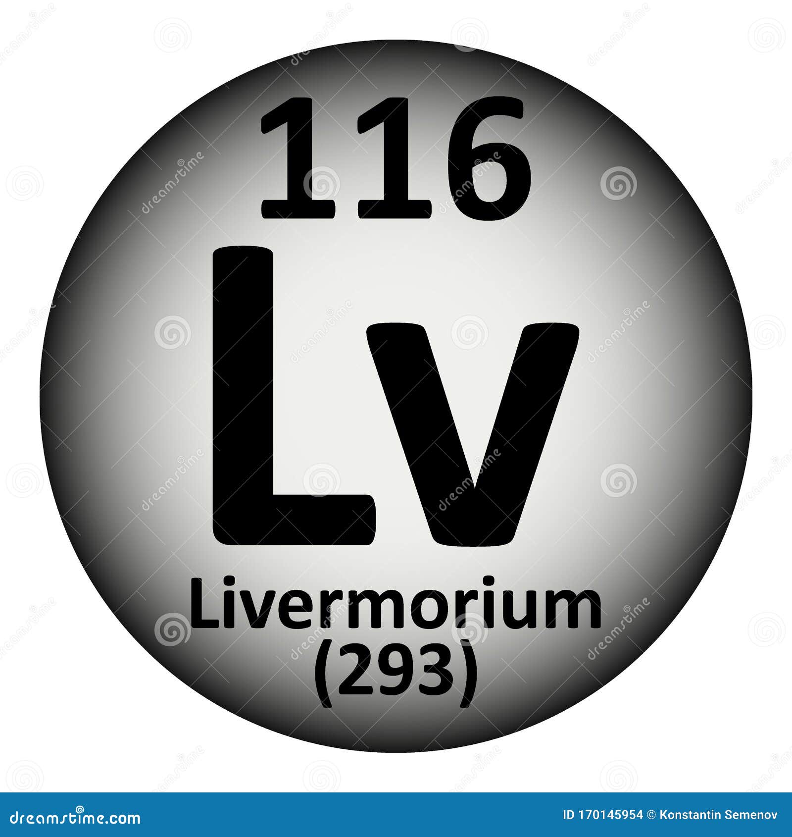 Periodic Table Element Livermorium Icon Stock Illustration ...