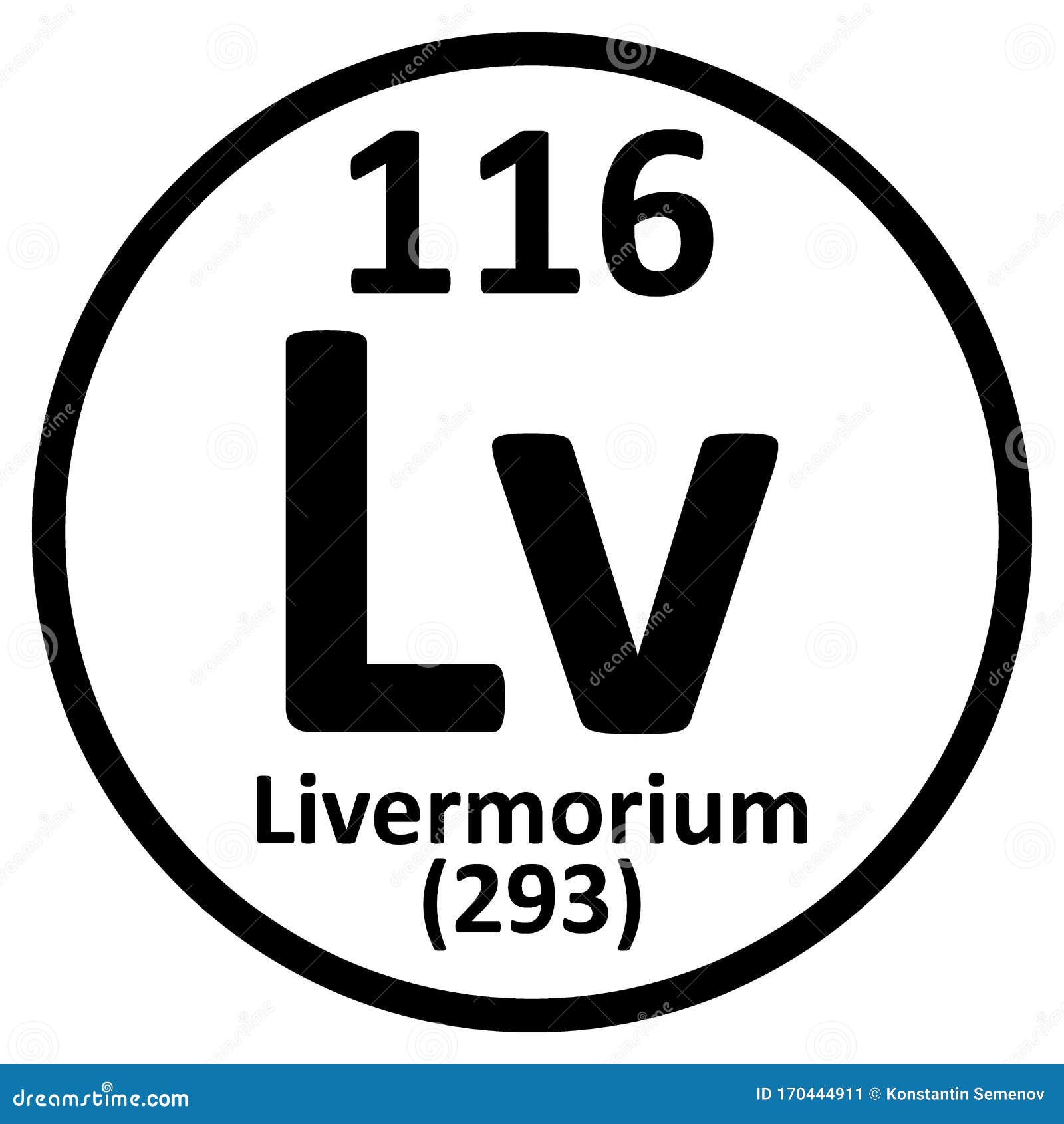 Periodic Table Element Livermorium Icon Stock Illustration ...