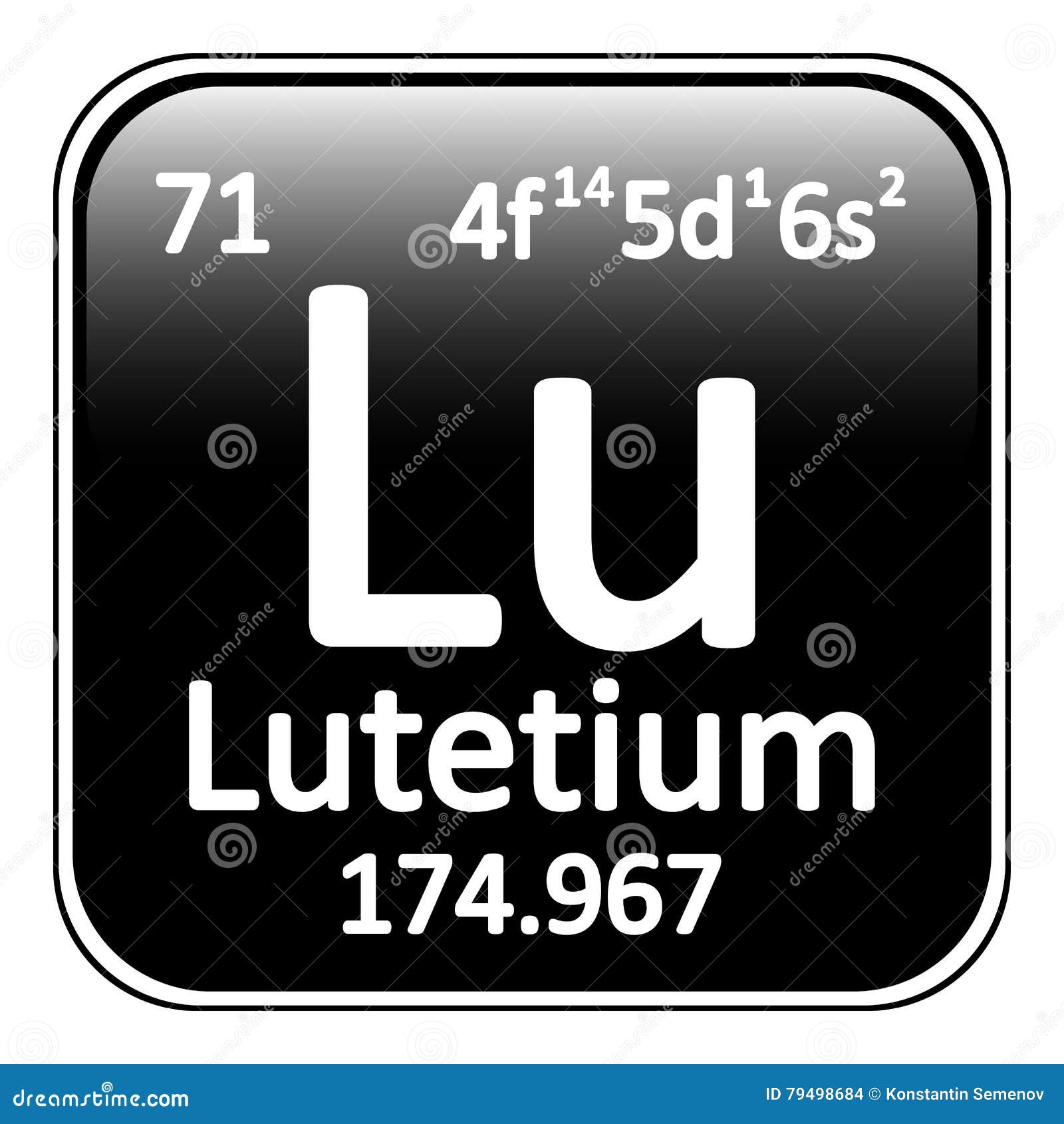Element Of Lutetium With Magnifying Glass Royalty-Free Stock ...