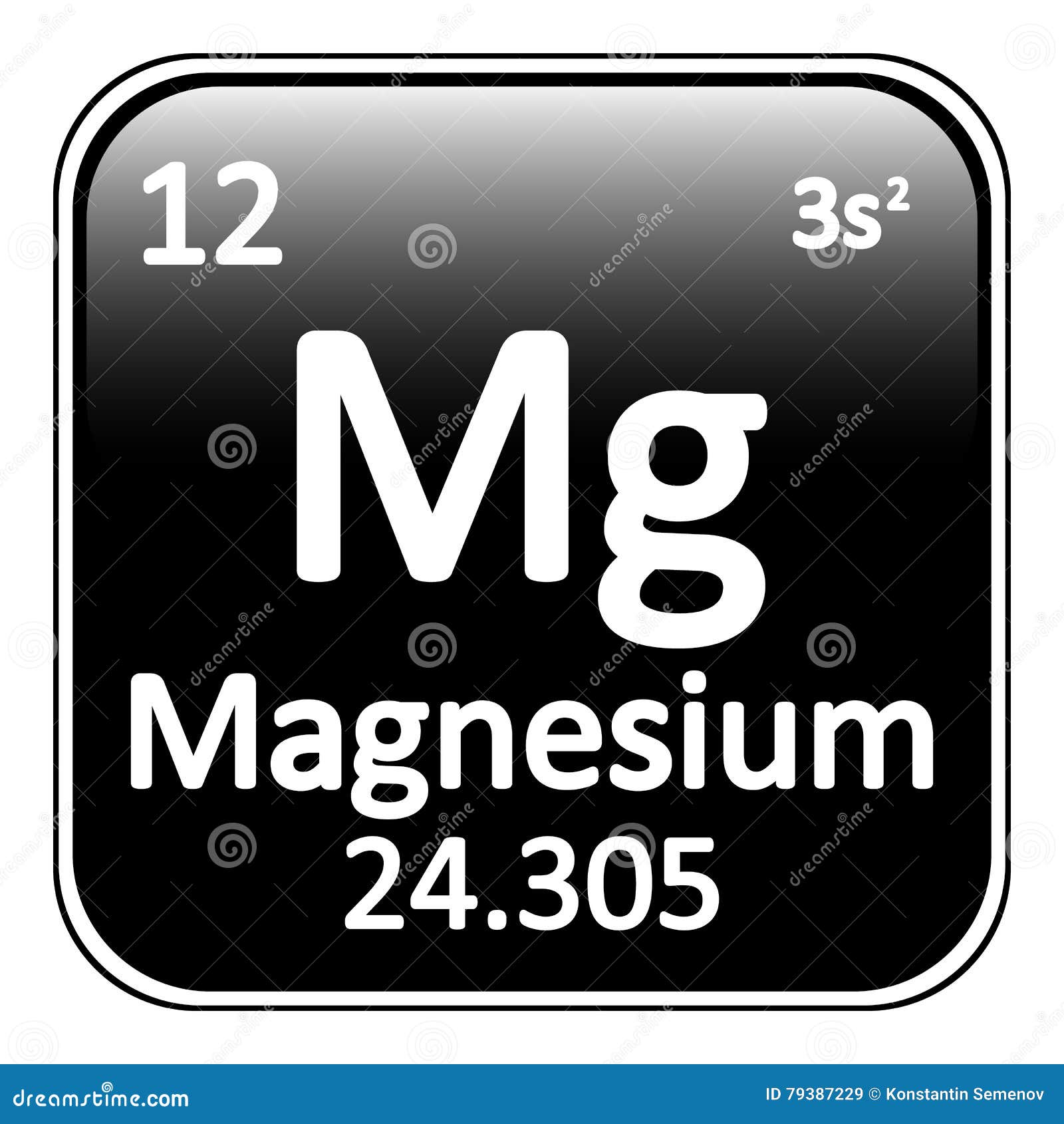 Magnesium Icon Of 3 Types Color, Black And White, Outline. Isolated ...
