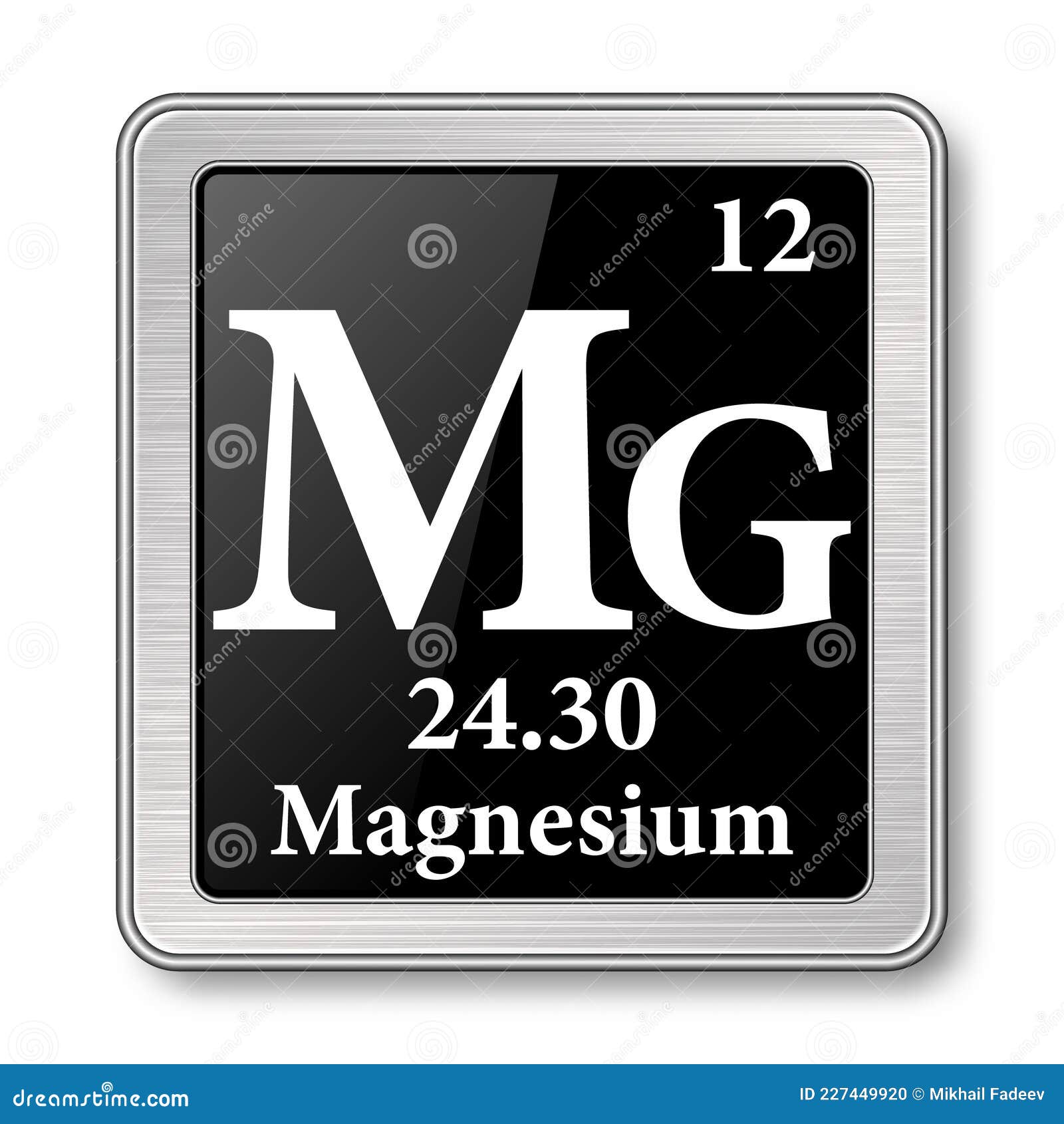 Magnesium Symbol - Mg. Element Of The Periodic Table On White Ball With ...