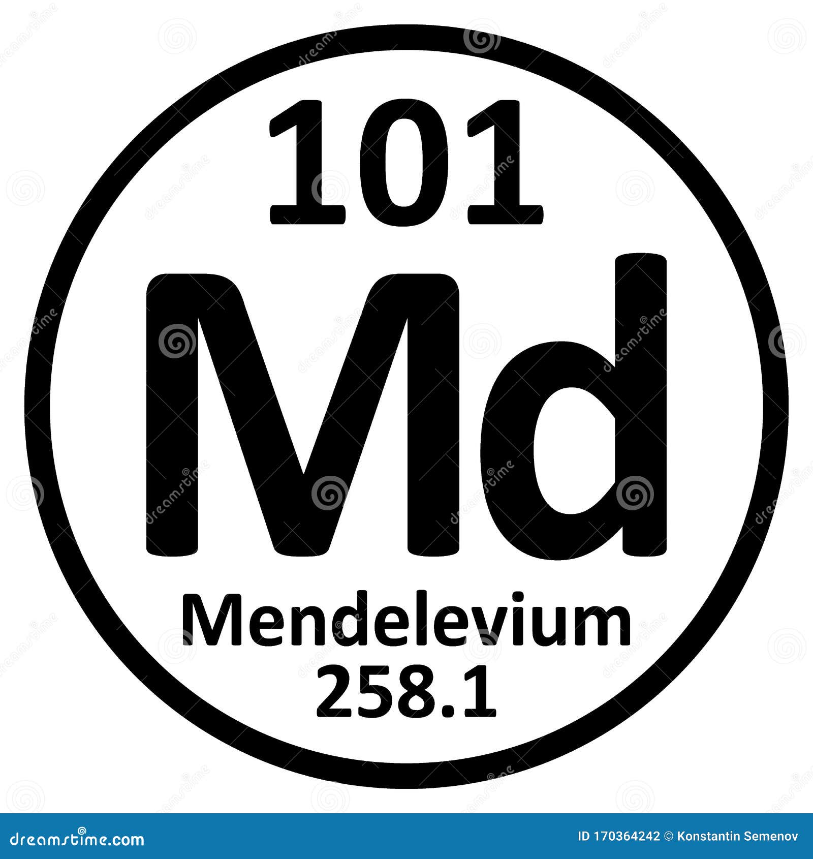 Periodic Table Element Mendelevium Icon Stock Illustration ...