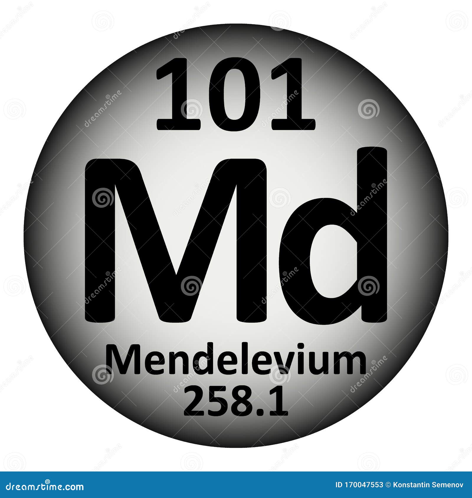 Periodic Table Element Mendelevium Icon Stock Illustration ...