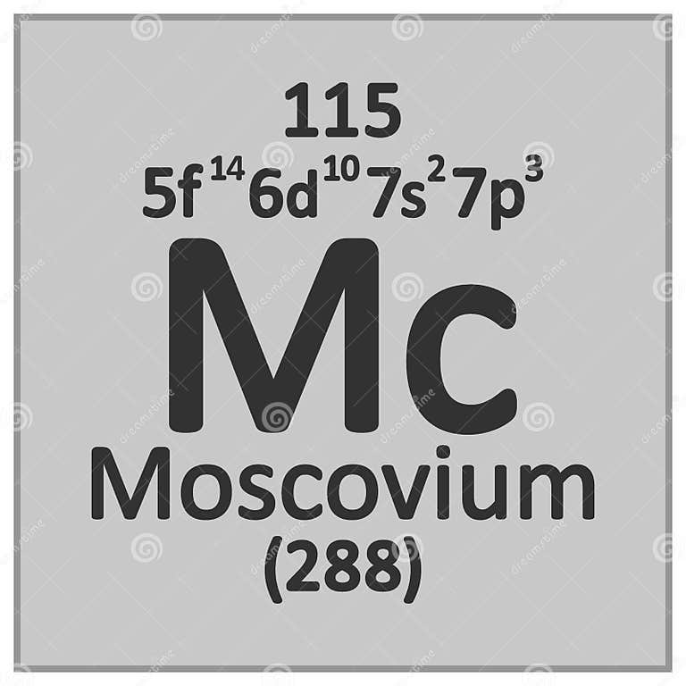 Periodic Table Element Moscovium Icon Stock Illustration - Illustration ...
