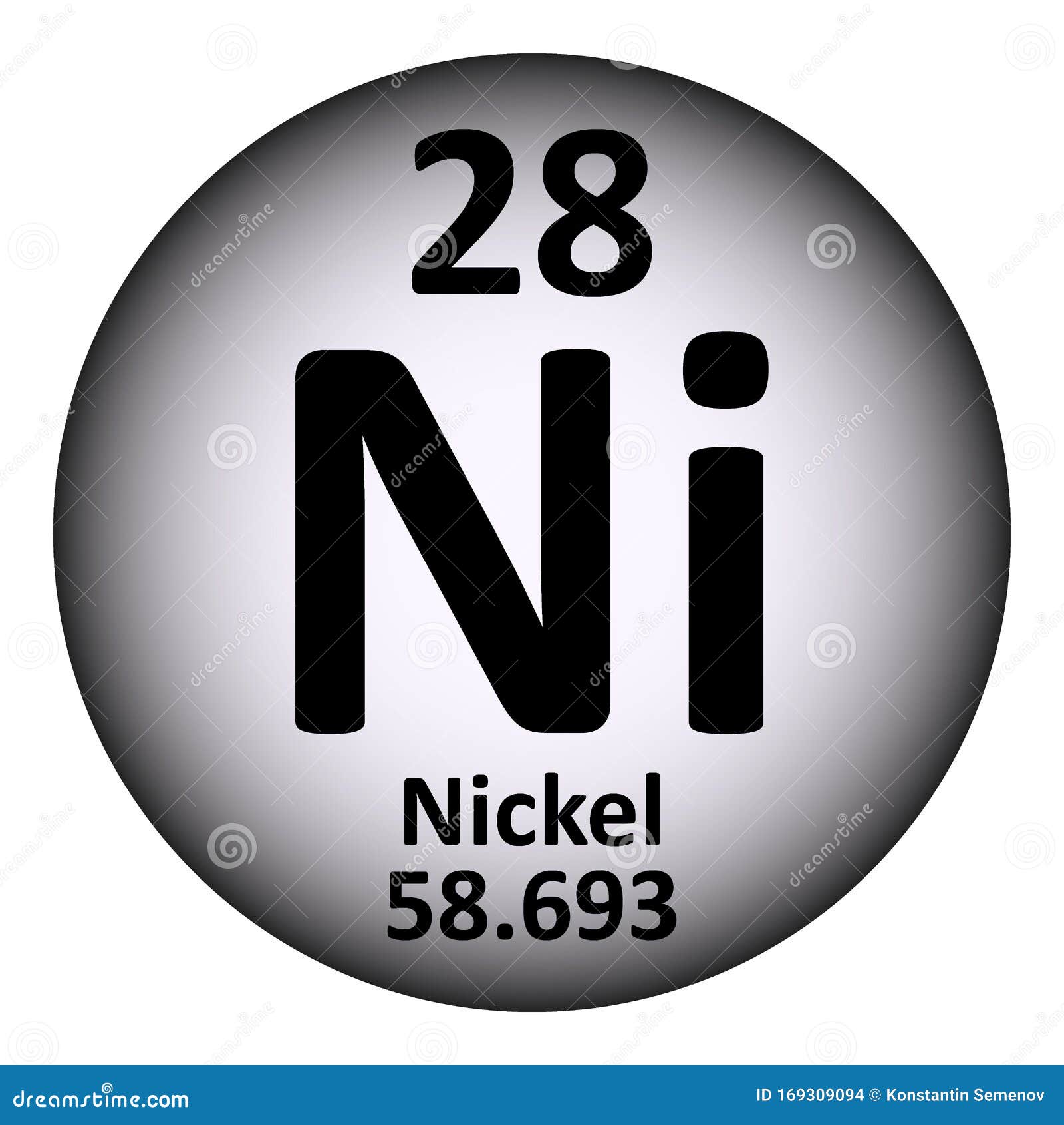 Periodic Table Element Nickel Icon Stock Illustration - Illustration of ...