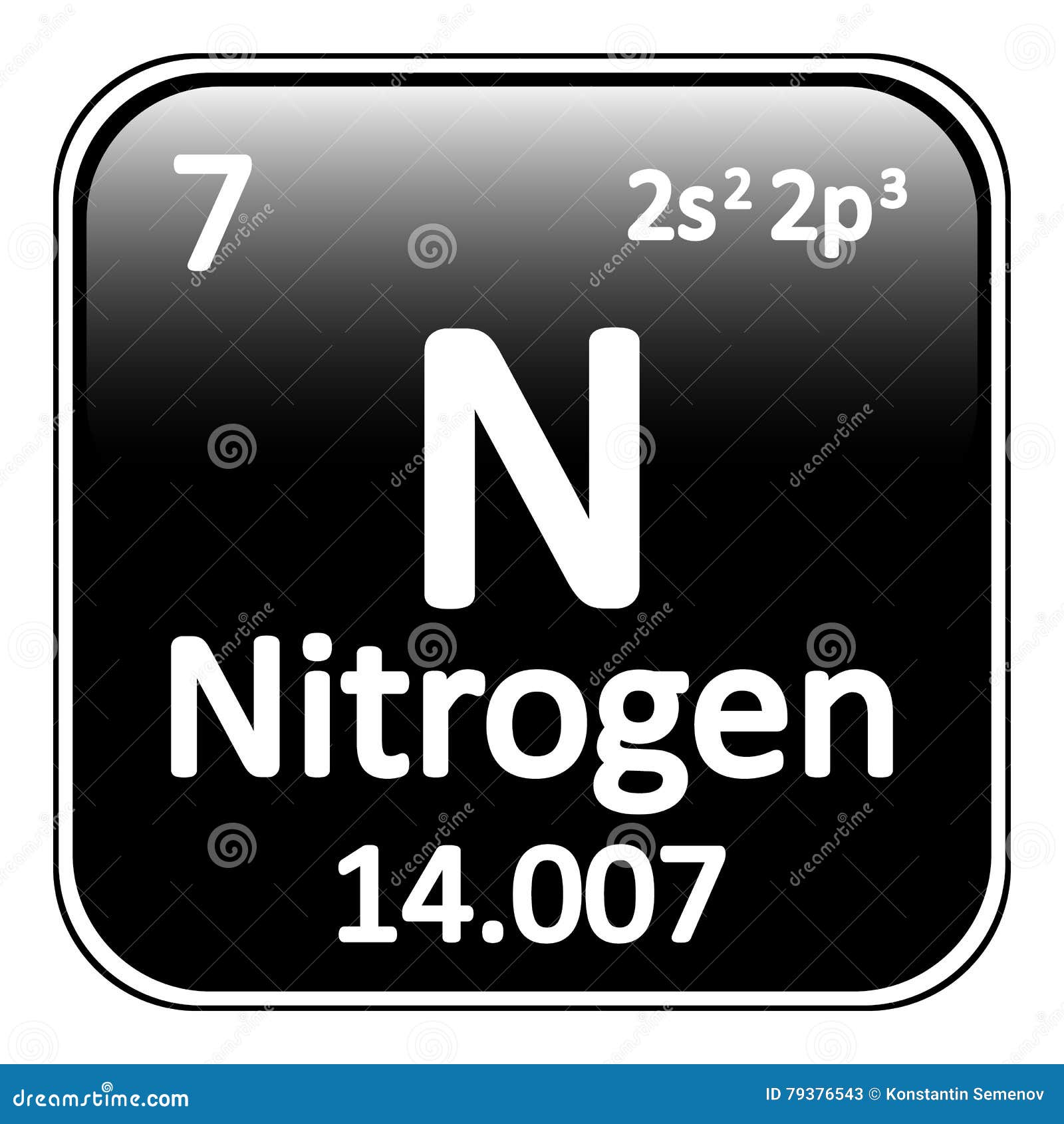 Nitrogen Chemical Element Vector Illustration | CartoonDealer.com #83099586