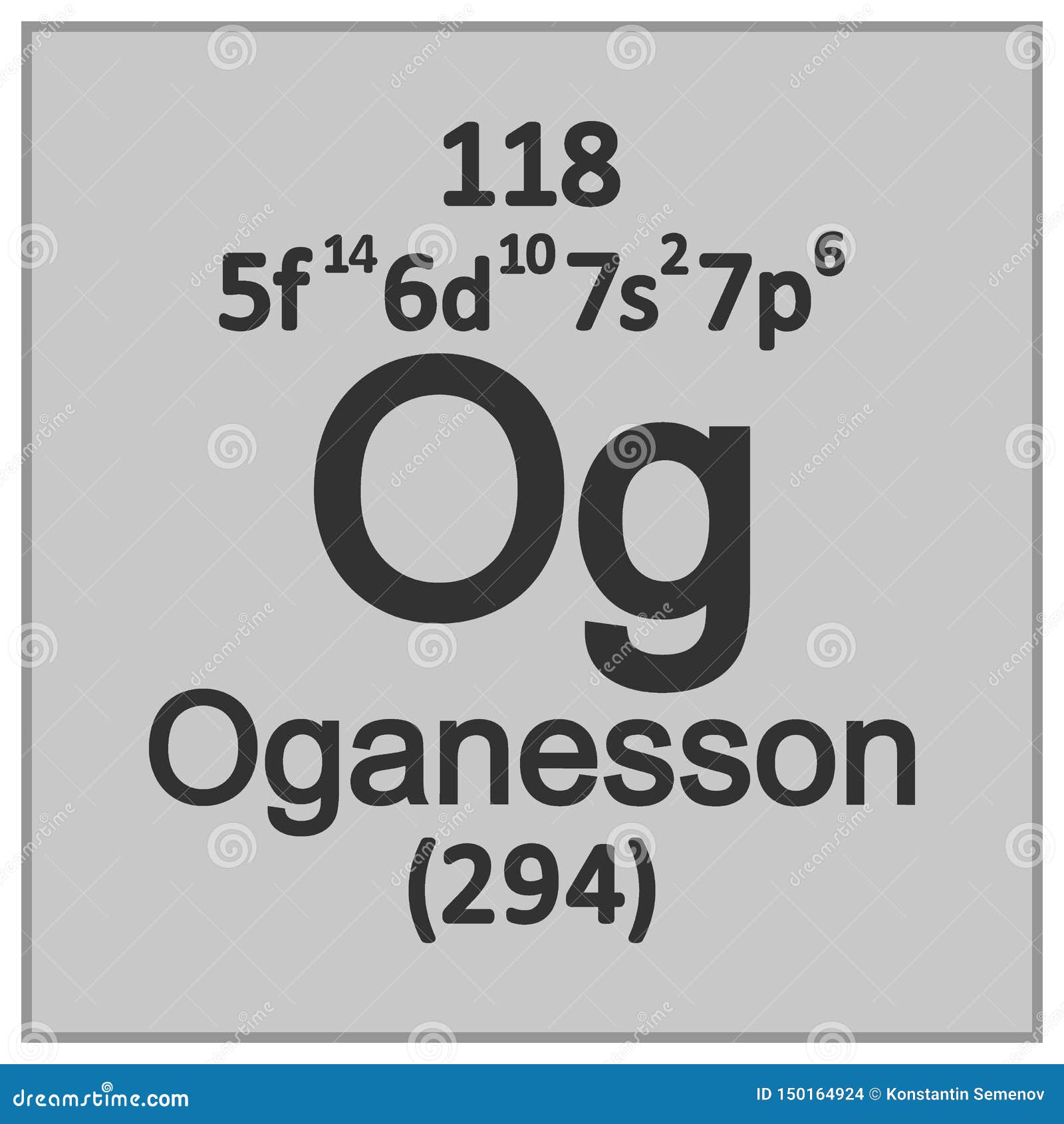 Periodic Table Element Oganesson Icon Stock Illustration - Illustration ...