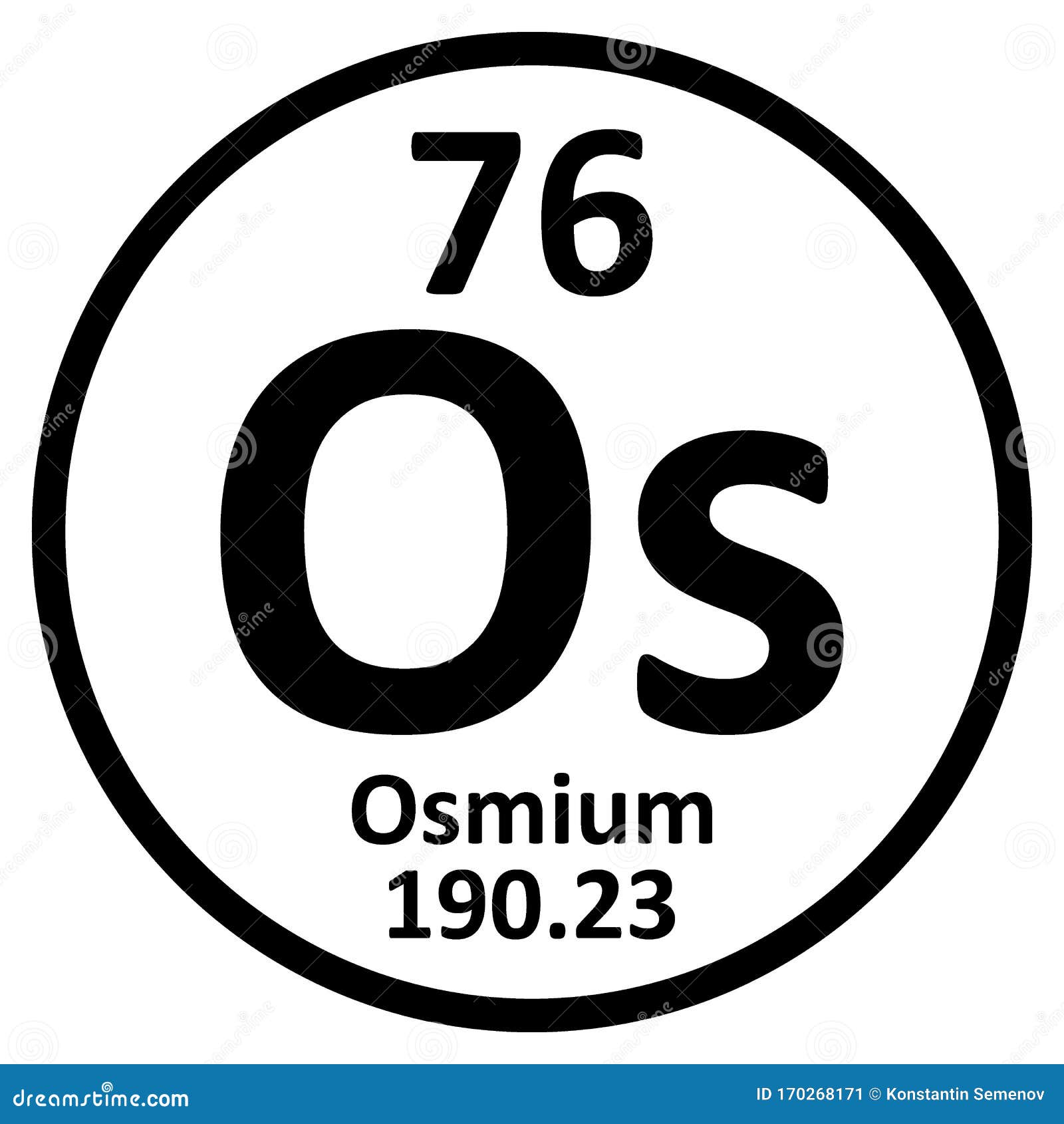 Periodic Table Element Osmium Icon Stock Illustration - Illustration of ...