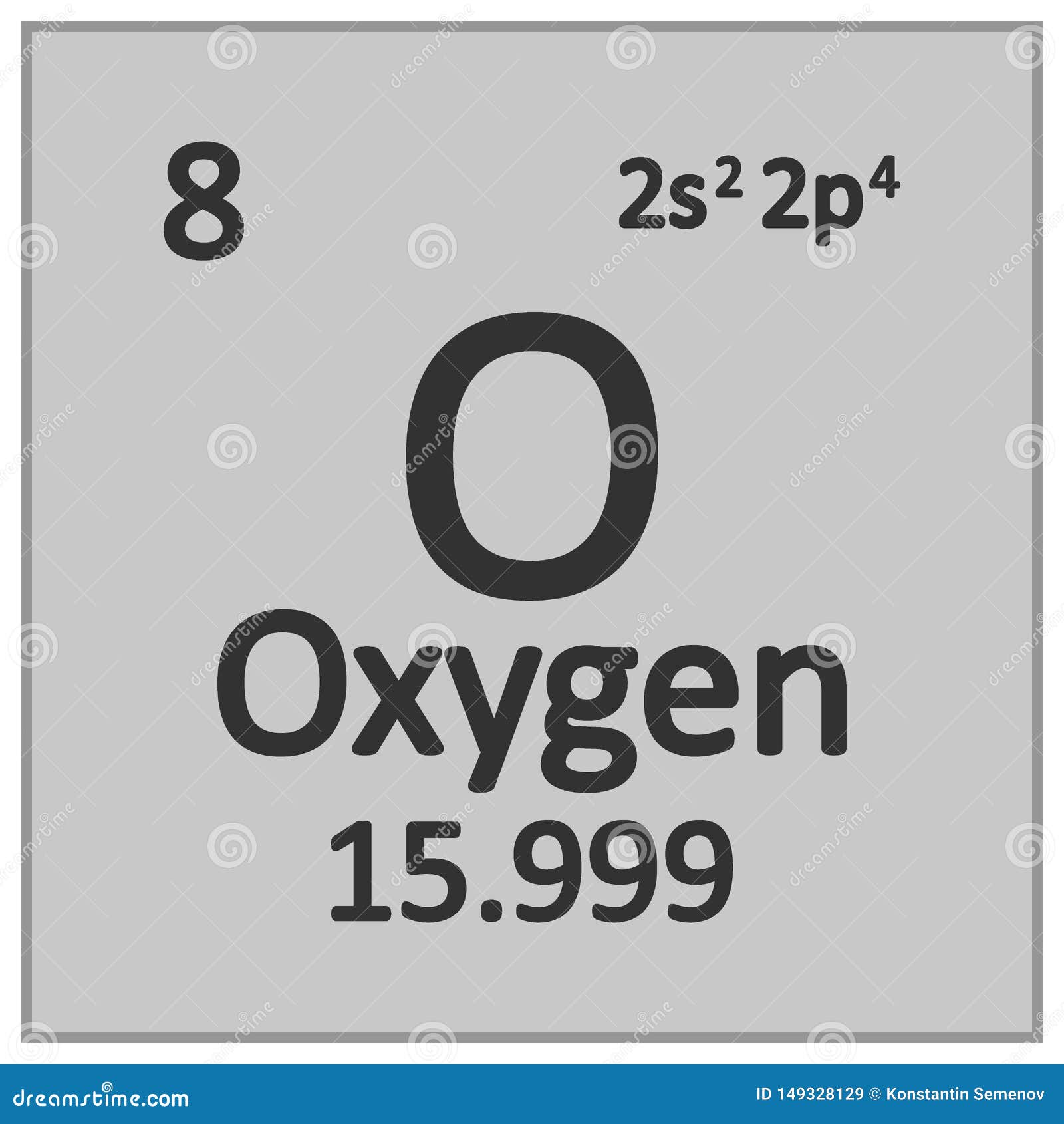 Periodic Table Element Oxygen Icon Stock Illustration - Illustration of ...