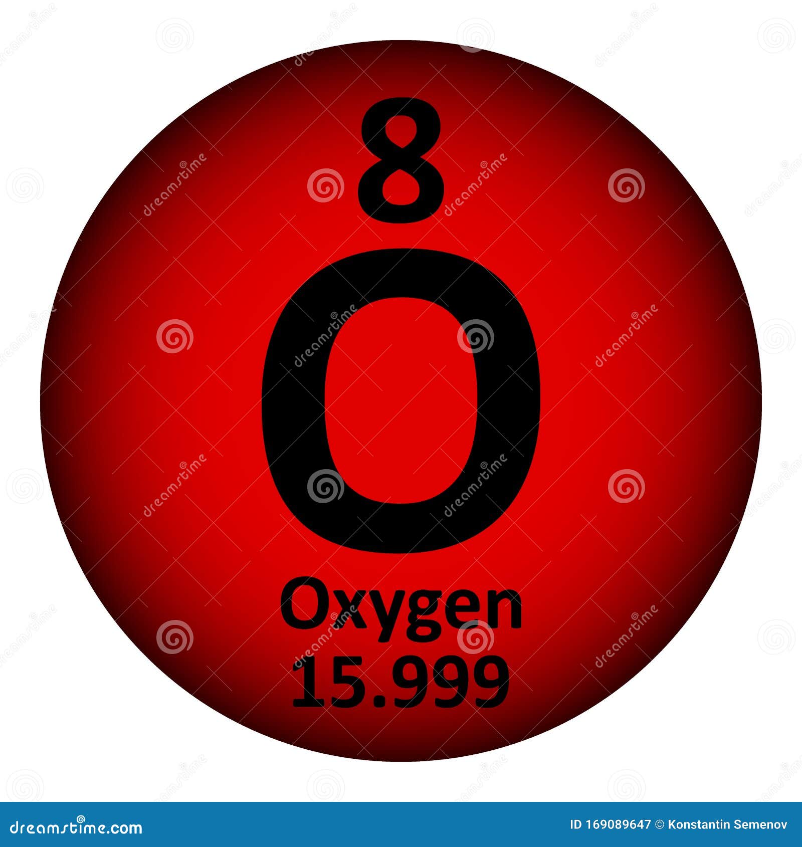 Periodic Table Element Oxygen Icon Stock Illustration - Illustration of ...