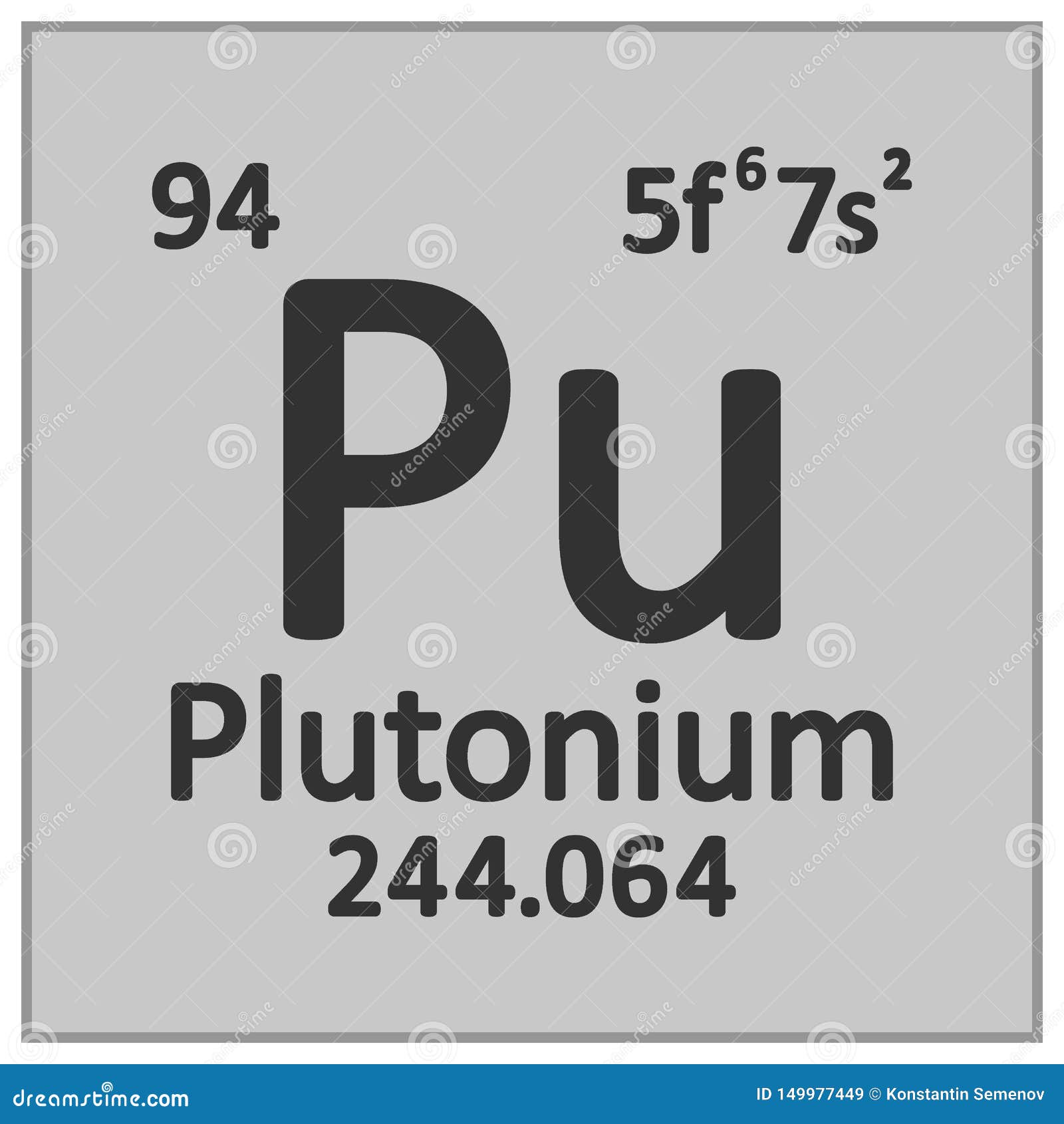 Element Of Plutonium Cartoon Vector | CartoonDealer.com #99044181