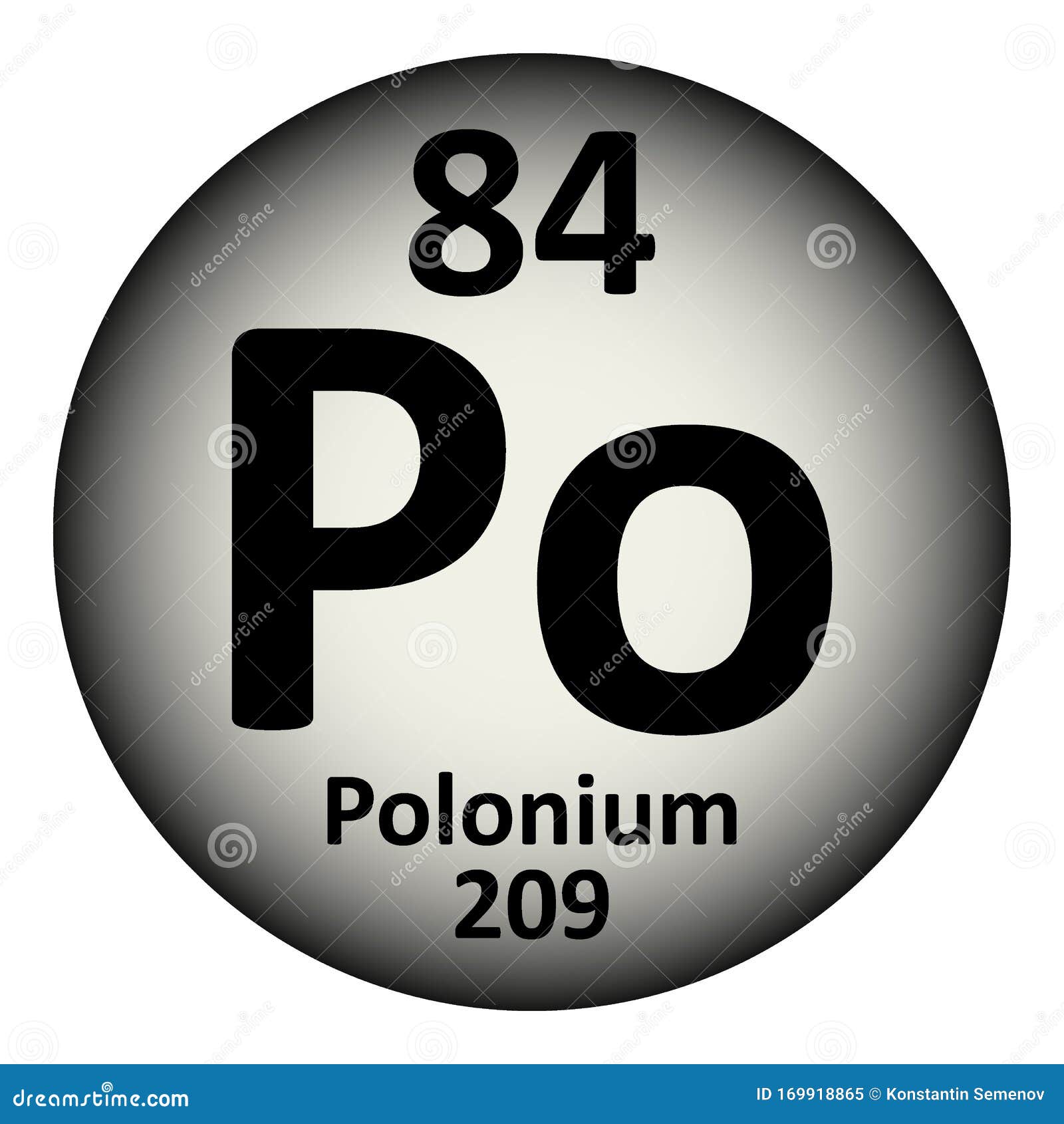 Periodic Table Element Polonium Icon Stock Illustration - Illustration ...