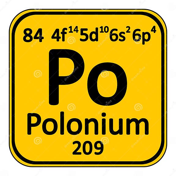 Periodic Table Element Polonium Icon. Stock Illustration - Illustration ...
