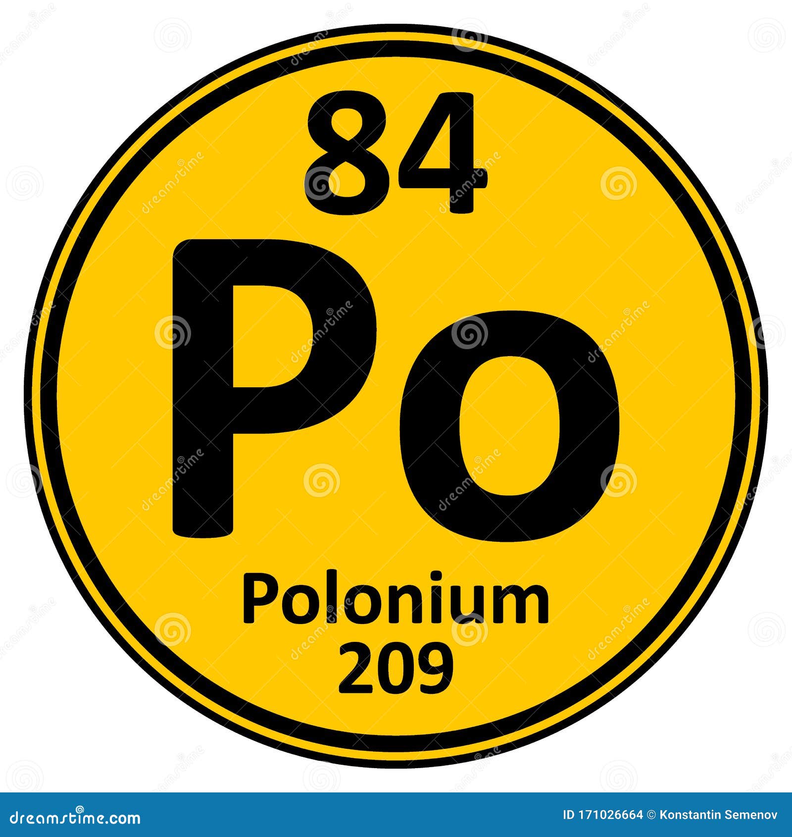 Periodic Table Element Polonium Icon Stock Illustration - Illustration ...