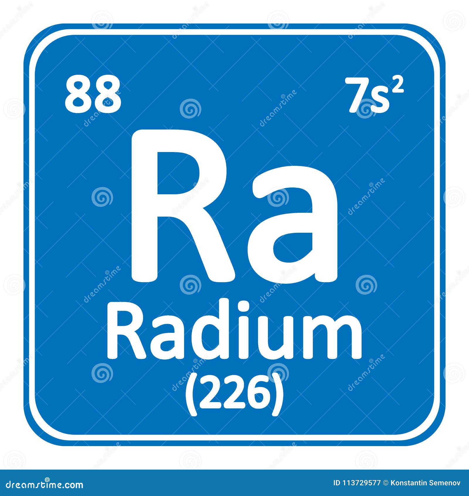 Periodic Table Element Radium Icon. Stock Illustration - Illustration ...