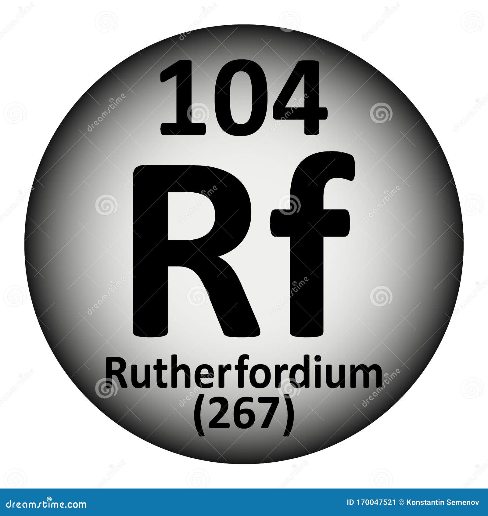 Element Of Rutherfordium Cartoon Vector | CartoonDealer.com #78679381