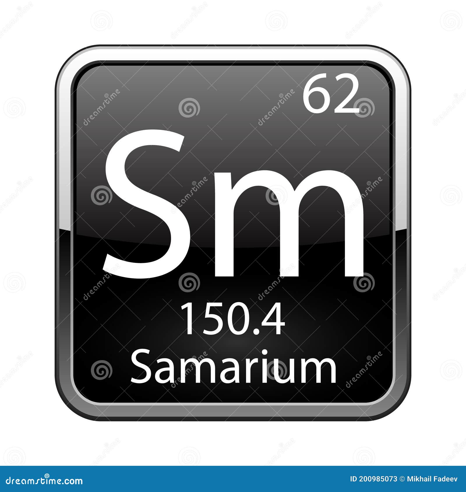 The Periodic Table Element Samarium. Vector Illustration Stock Vector ...