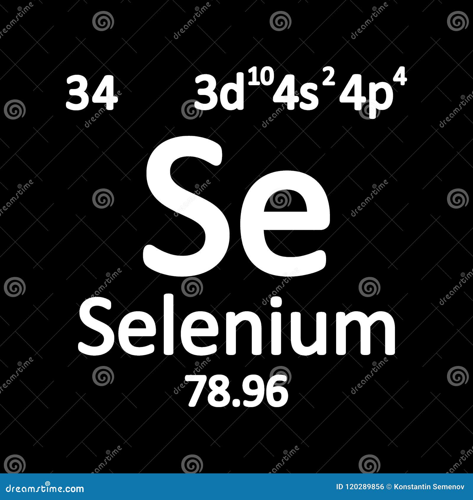 Periodic Table Element Selenium Icon. Royalty-Free Cartoon ...