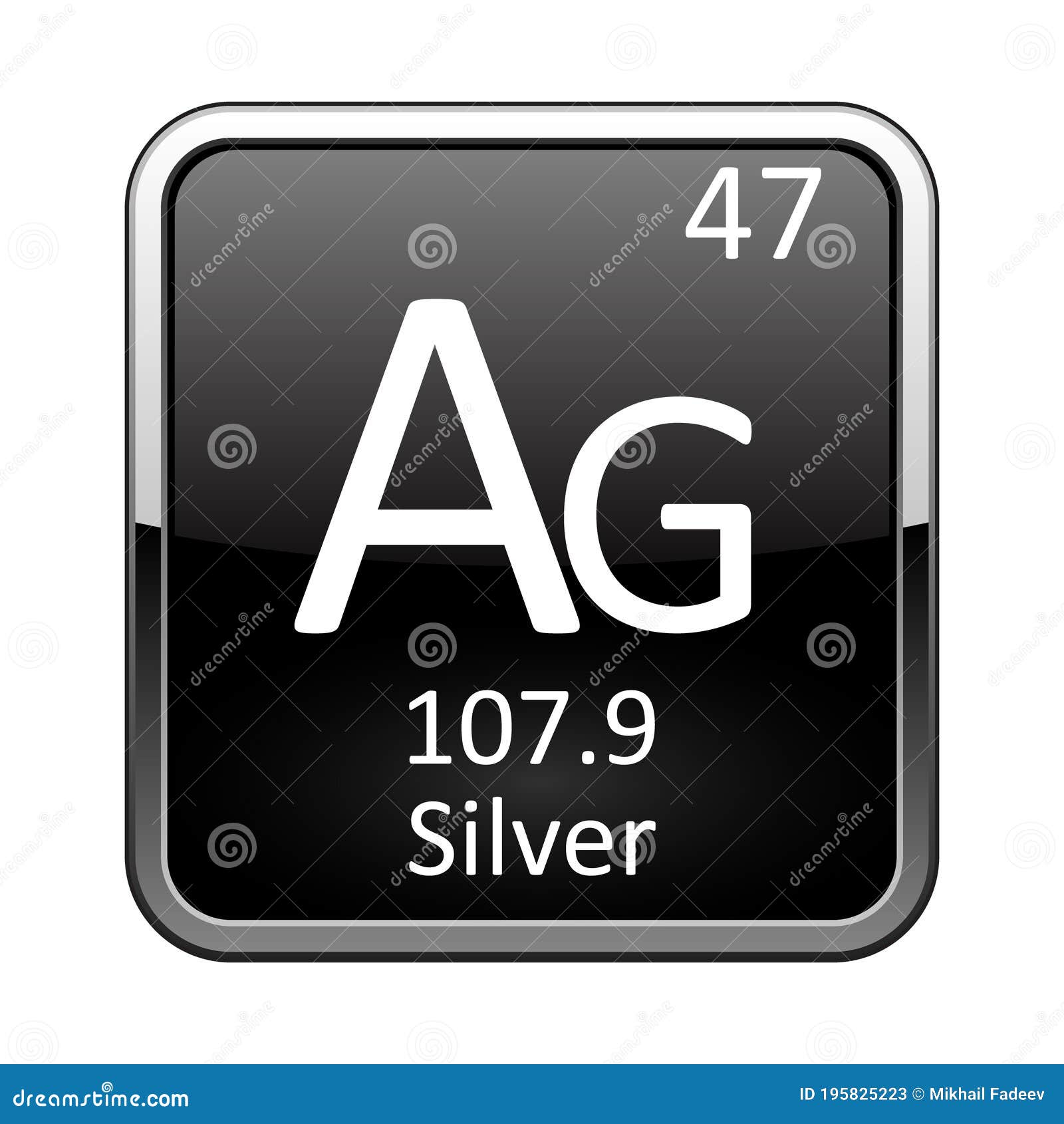 The Periodic Table Element Silver. Vector Illustration Stock Vector ...