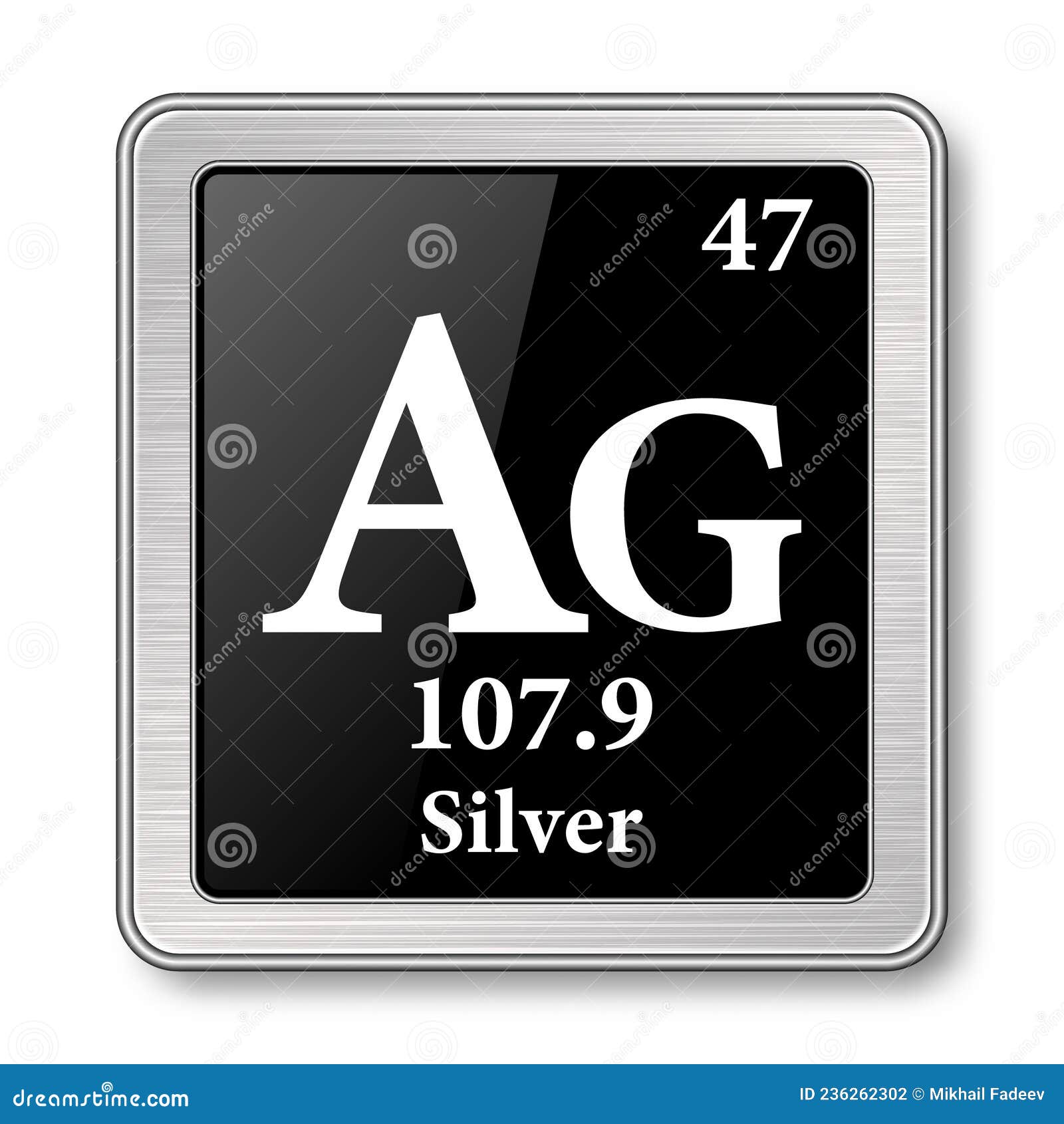The Periodic Table Element Silver. Vector Illustration Stock Vector ...