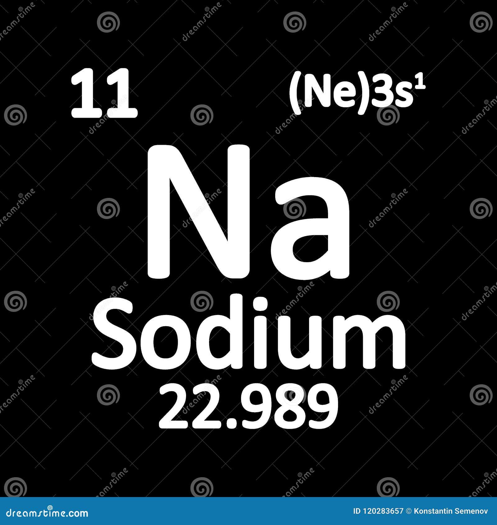 Periodic Table Element Sodium Icon. Stock Illustration - Illustration ...