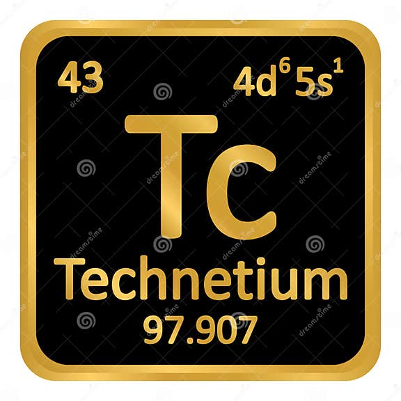 Periodic Table Element Technetium Icon. Stock Illustration ...