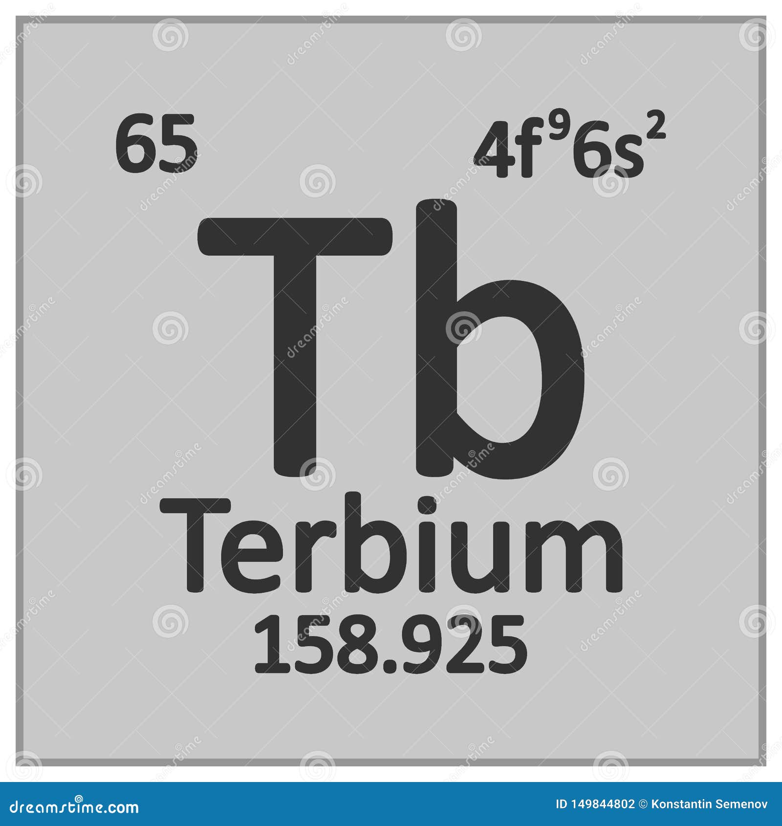 Periodic Table Element Terbium Icon Stock Illustration - Illustration ...
