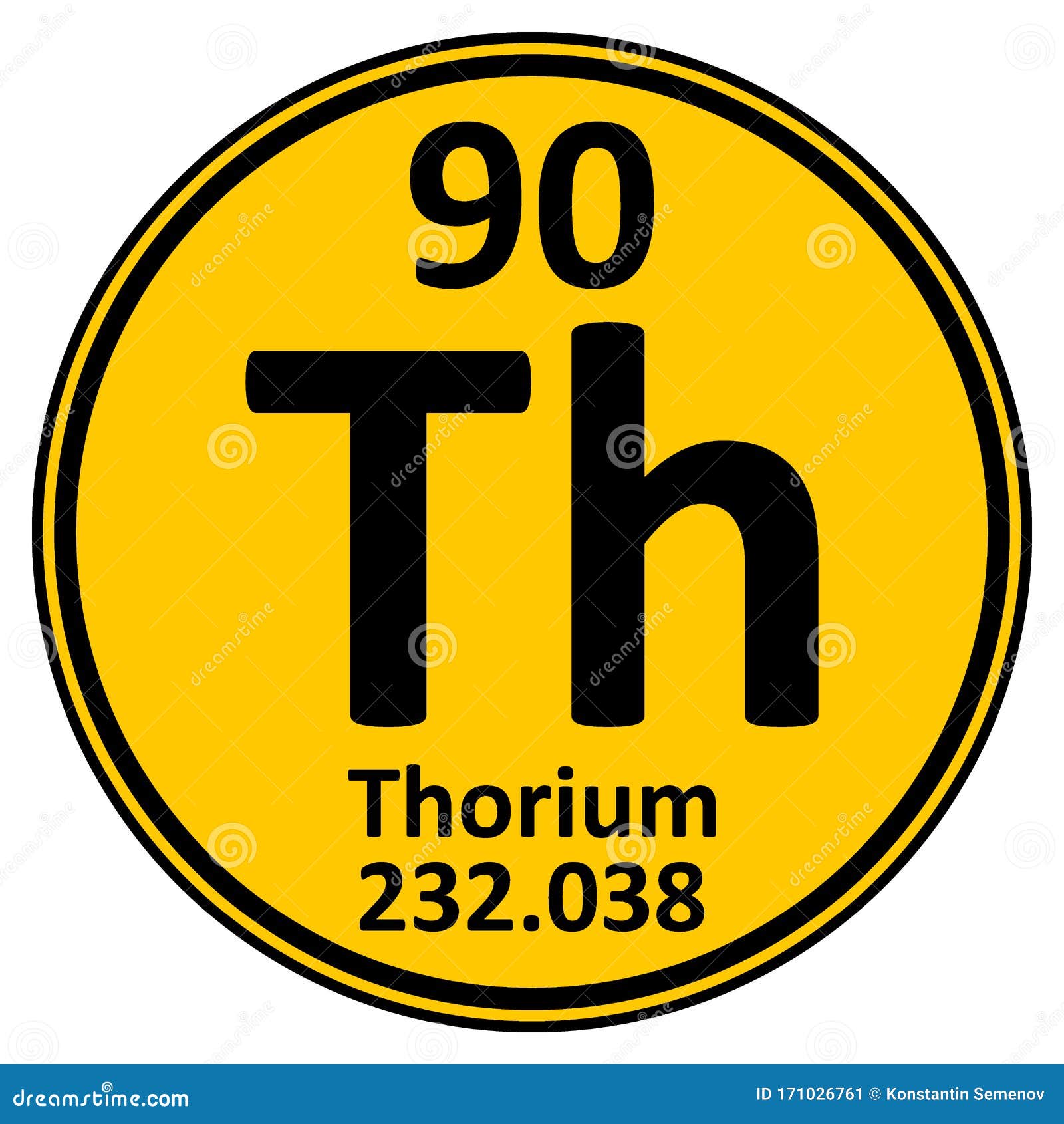 Periodic Table Element Thorium Icon Stock Illustration - Illustration ...