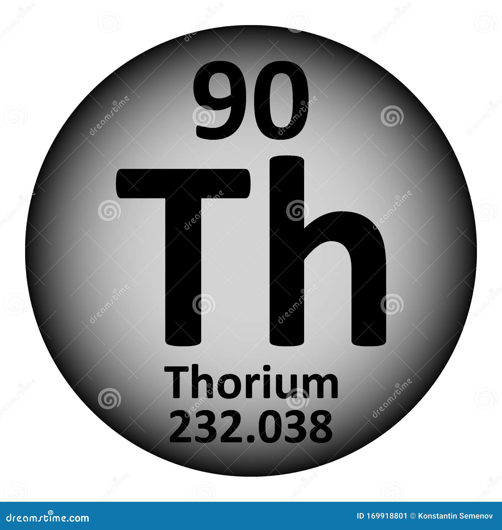 Th Icon. Thorium Element. Atomic Number 90. Mass 232.04. Orange Square ...