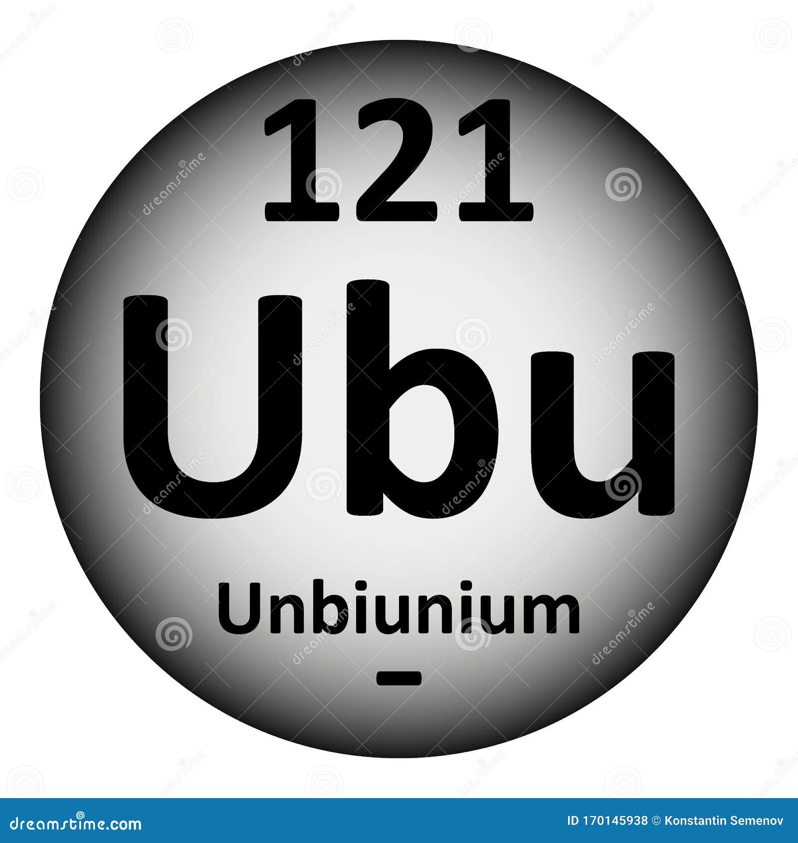 Periodic Table Element Unbinilium Icon Stock Illustration ...