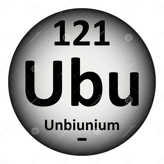 Periodic Table Element Unbinilium Icon Stock Illustration ...