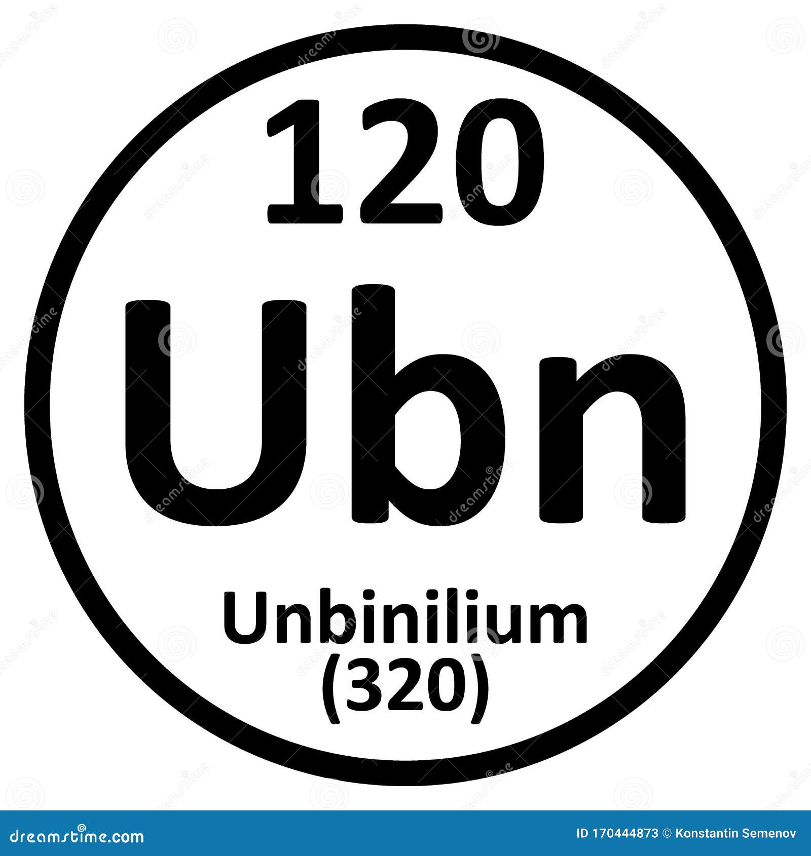 Periodic Table Element Unbinilium Icon Stock Illustration ...