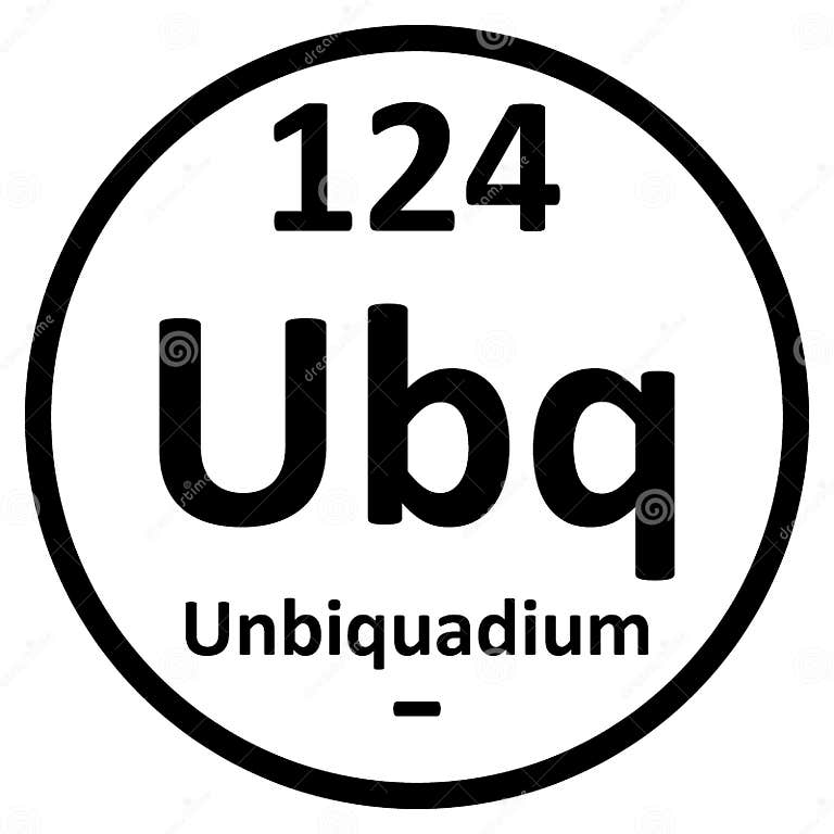 Periodic Table Element Unbiquadium Icon Stock Illustration ...