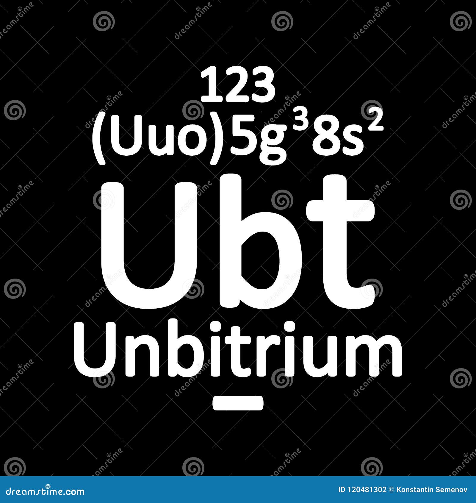 Periodic Table Element Unbitrium Icon. Stock Illustration ...