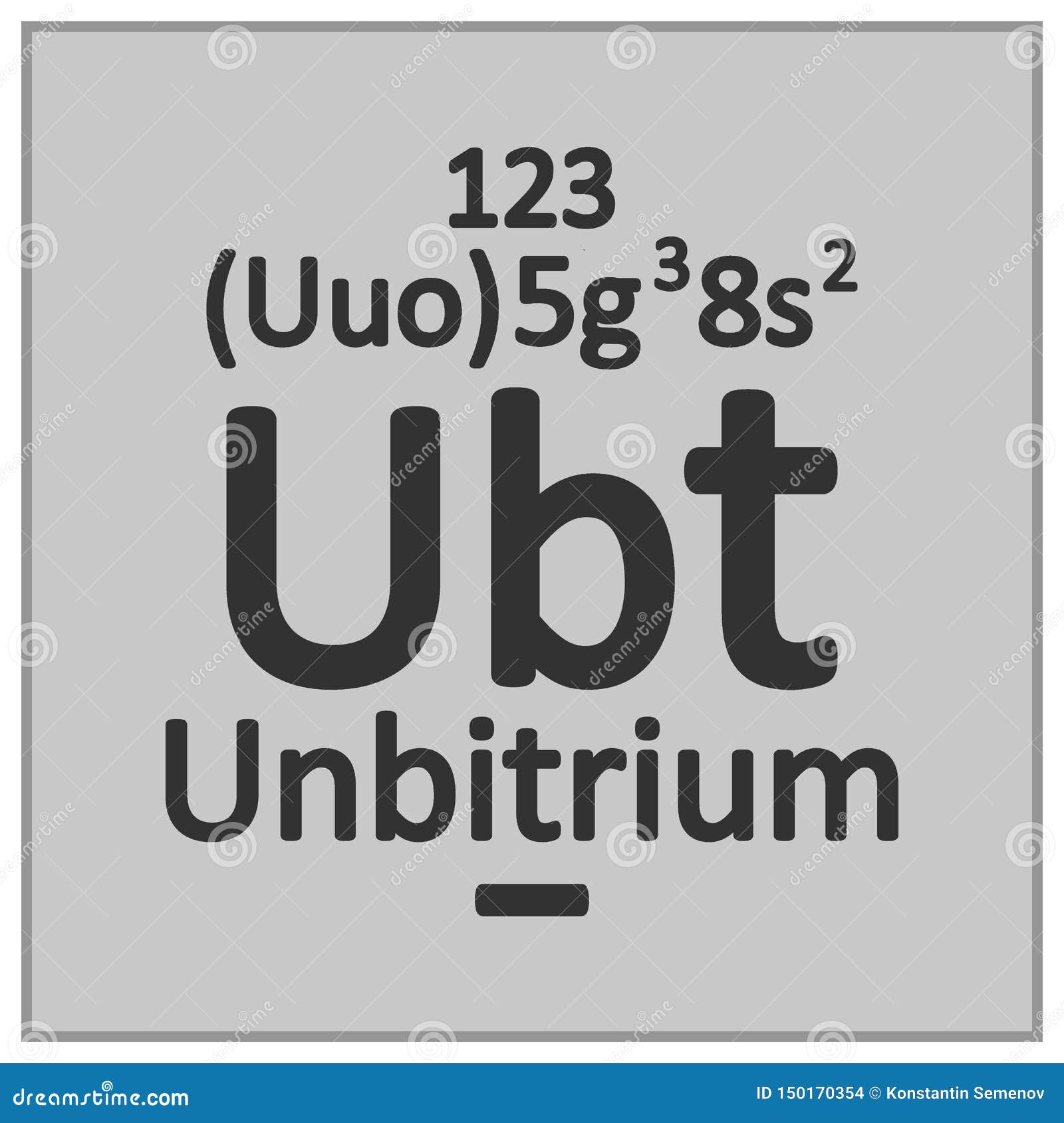 Periodic Table Element Unbitrium Icon Stock Illustration - Illustration ...