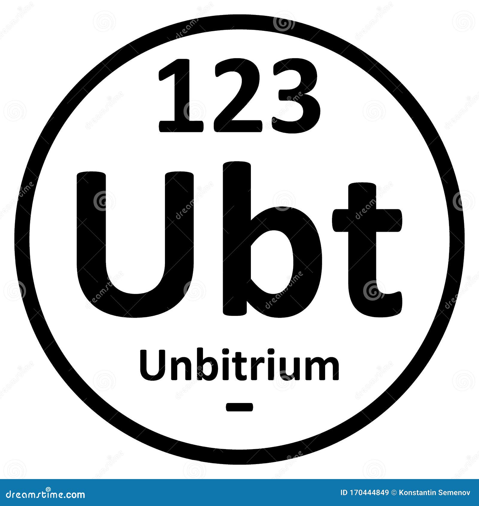 Periodic Table Element Unbitrium Icon Stock Illustration - Illustration ...