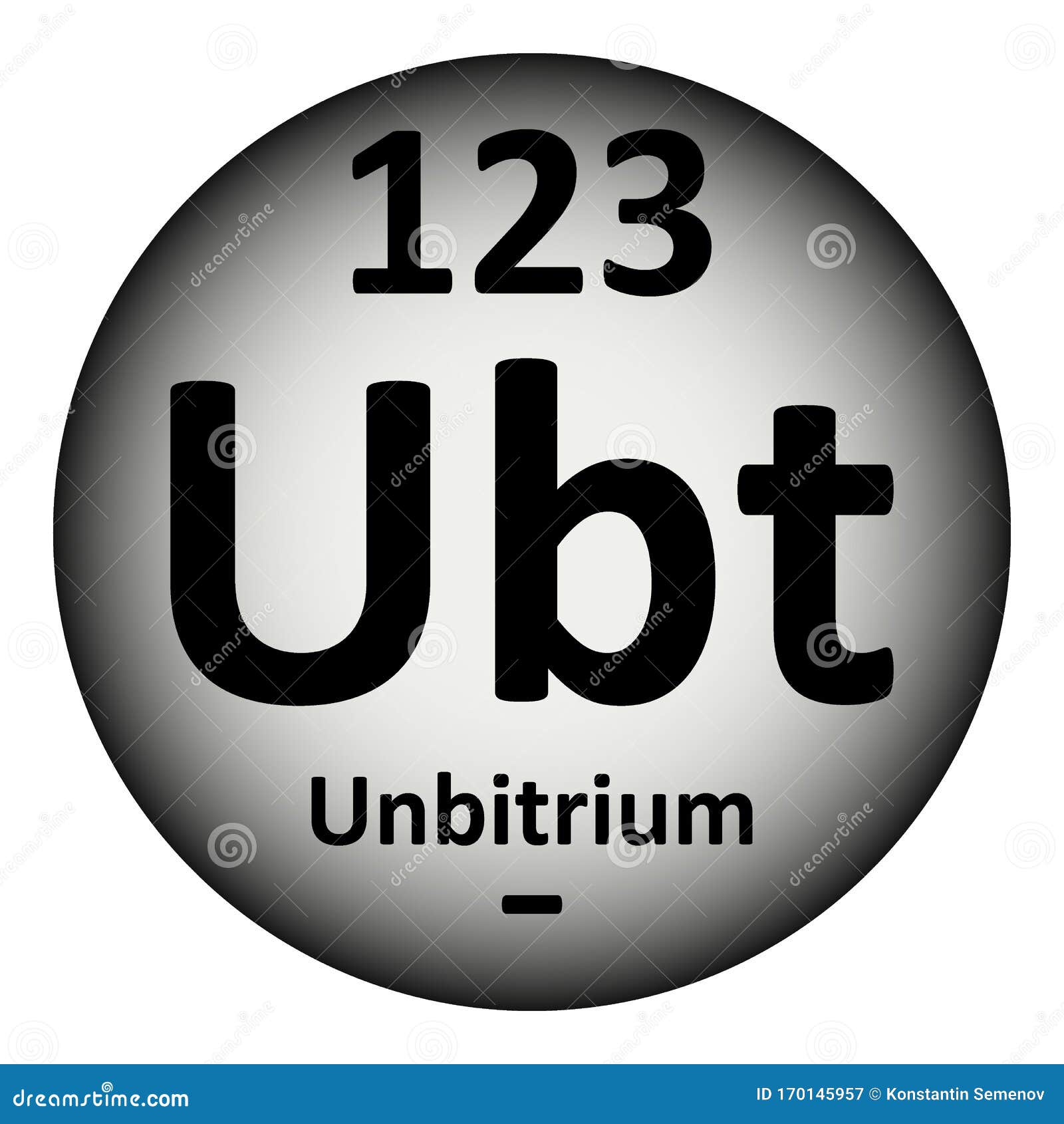 Periodic Table Element Unbitrium Icon Stock Illustration - Illustration ...
