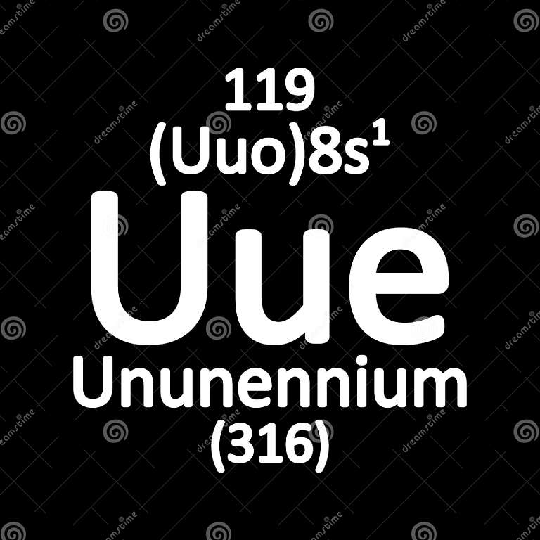 Periodic Table Element Ununennium Icon. Stock Illustration ...