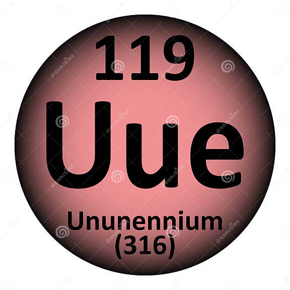 Periodic Table Element Ununennium Icon Stock Illustration ...