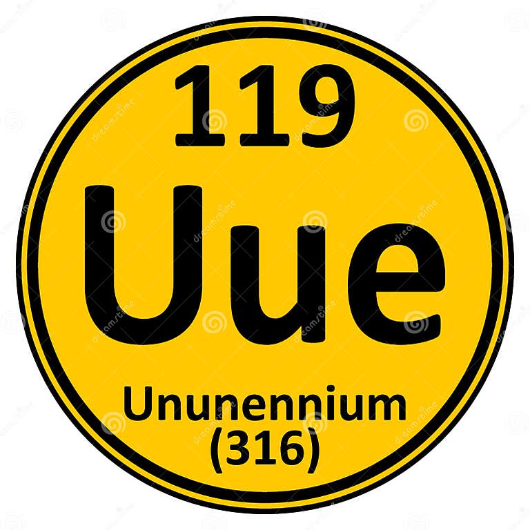 Periodic Table Element Ununennium Icon Stock Illustration ...